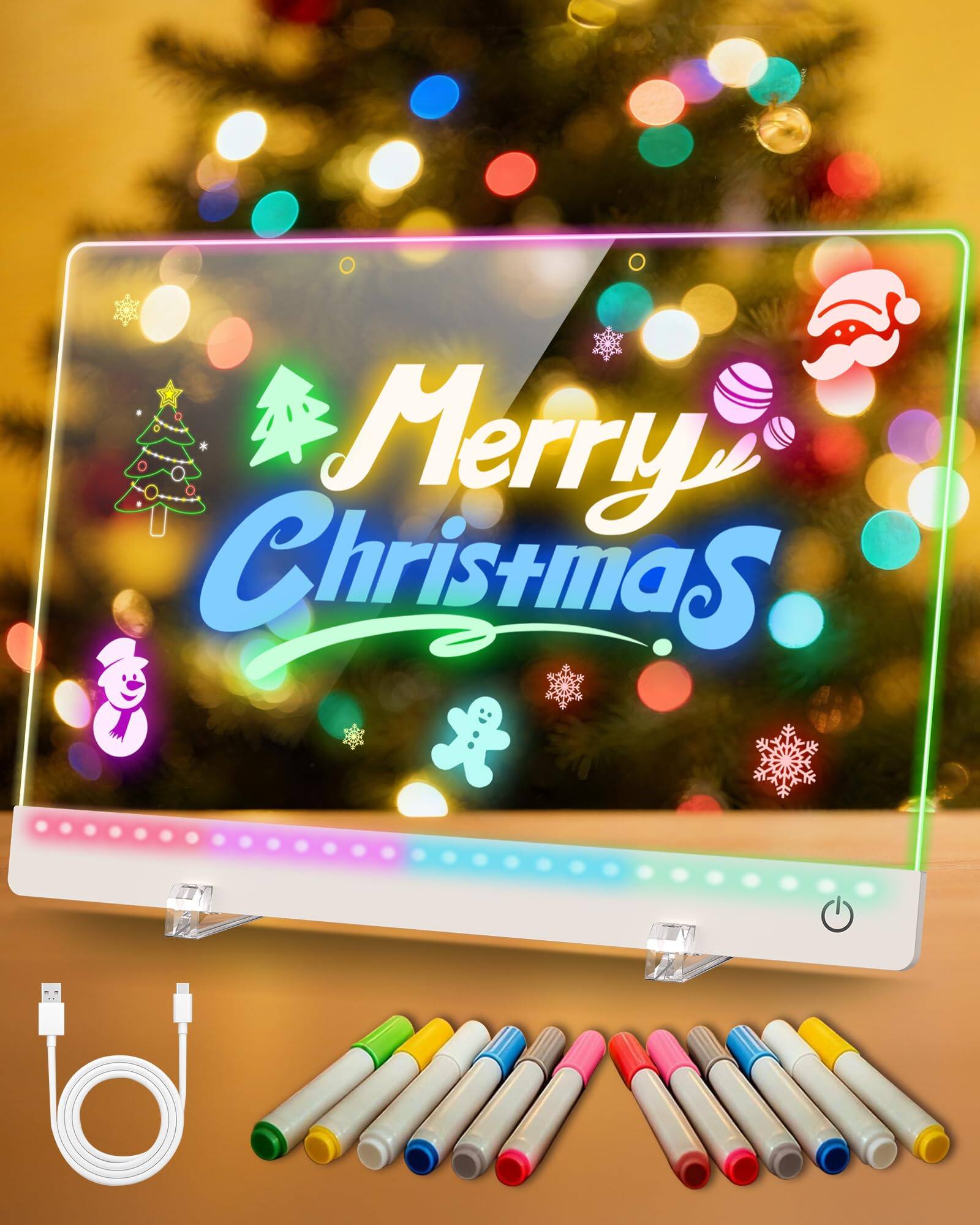 PARKER SLATER LED Board Rechargeable Dry Erase Light Drawing Note 17 ...