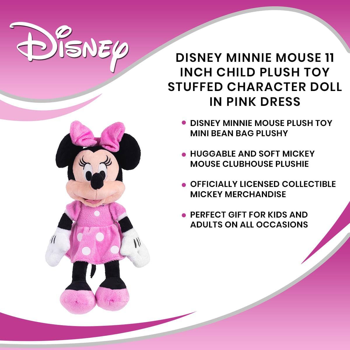 Disney Minnie Mouse 11 inch Child Plush Toy Stuffed Character Doll ...