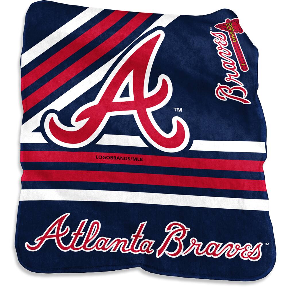 Logo Brands Atlanta Braves 50'' x 60'' Plush Raschel Throw Blanket ...