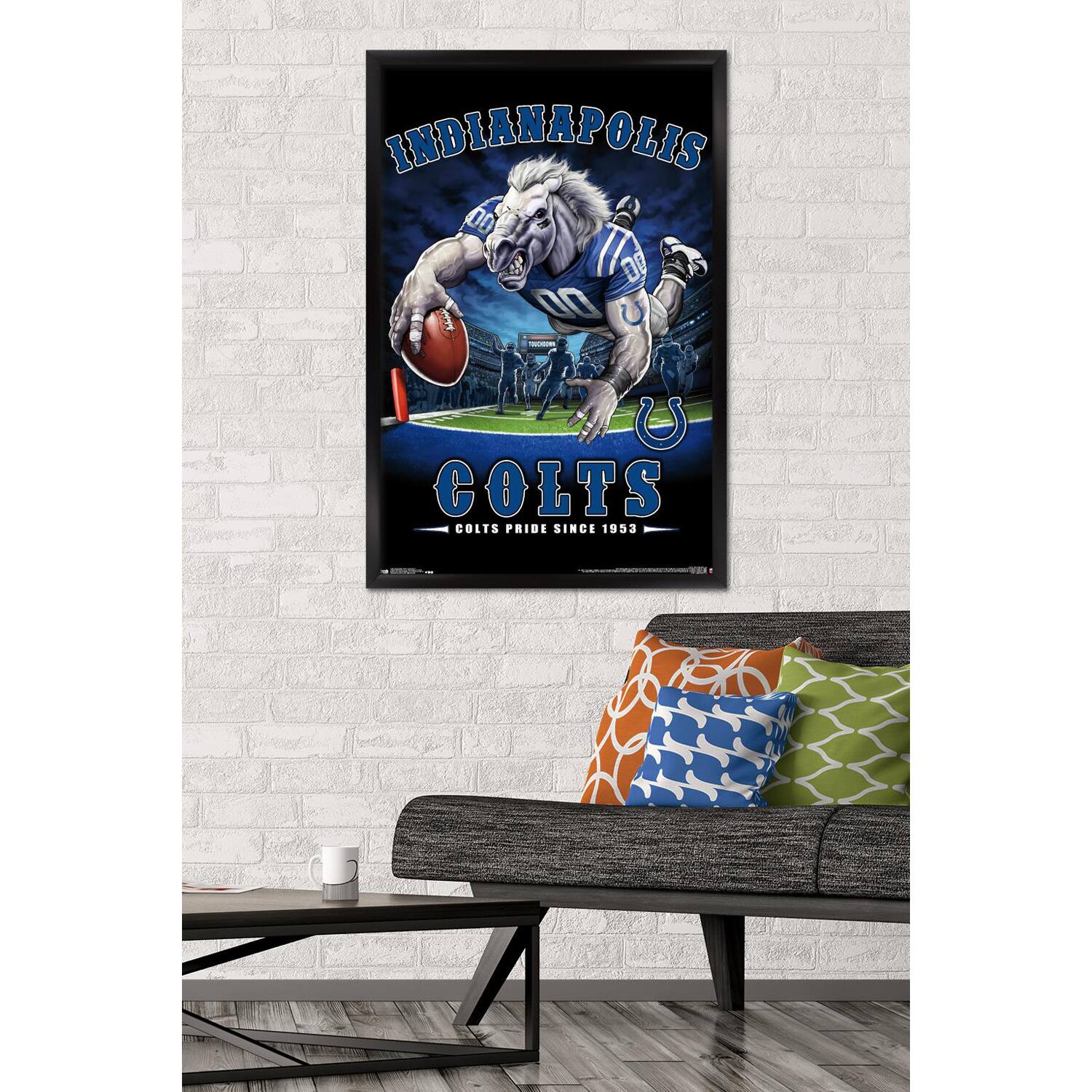 Trends International Indianapolis Colts 24.25'' x 35.75'' Framed Mascot ...