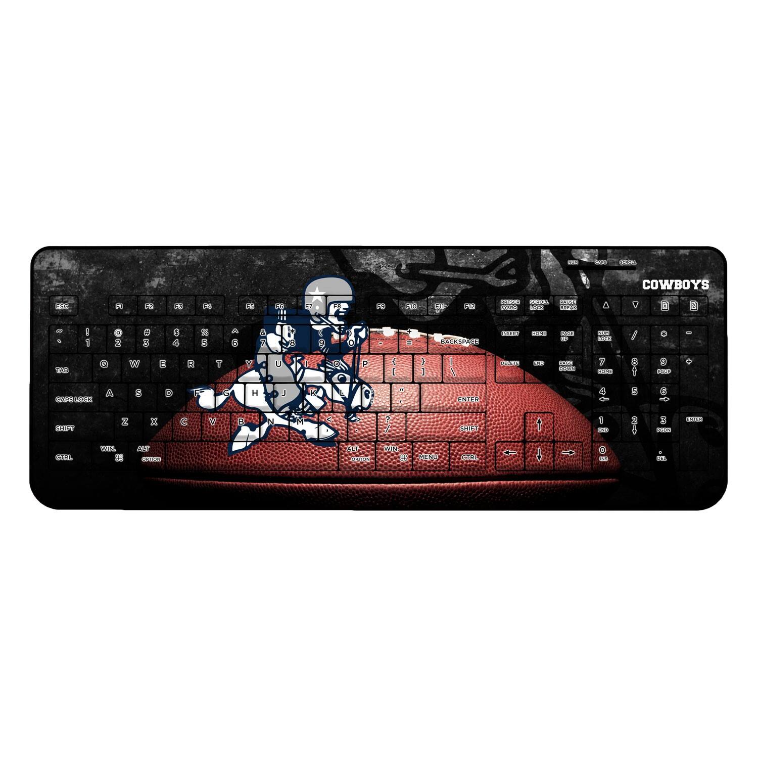 Keyscaper Dallas Cowboys Legendary Design Wireless Keyboard Multicolor ...