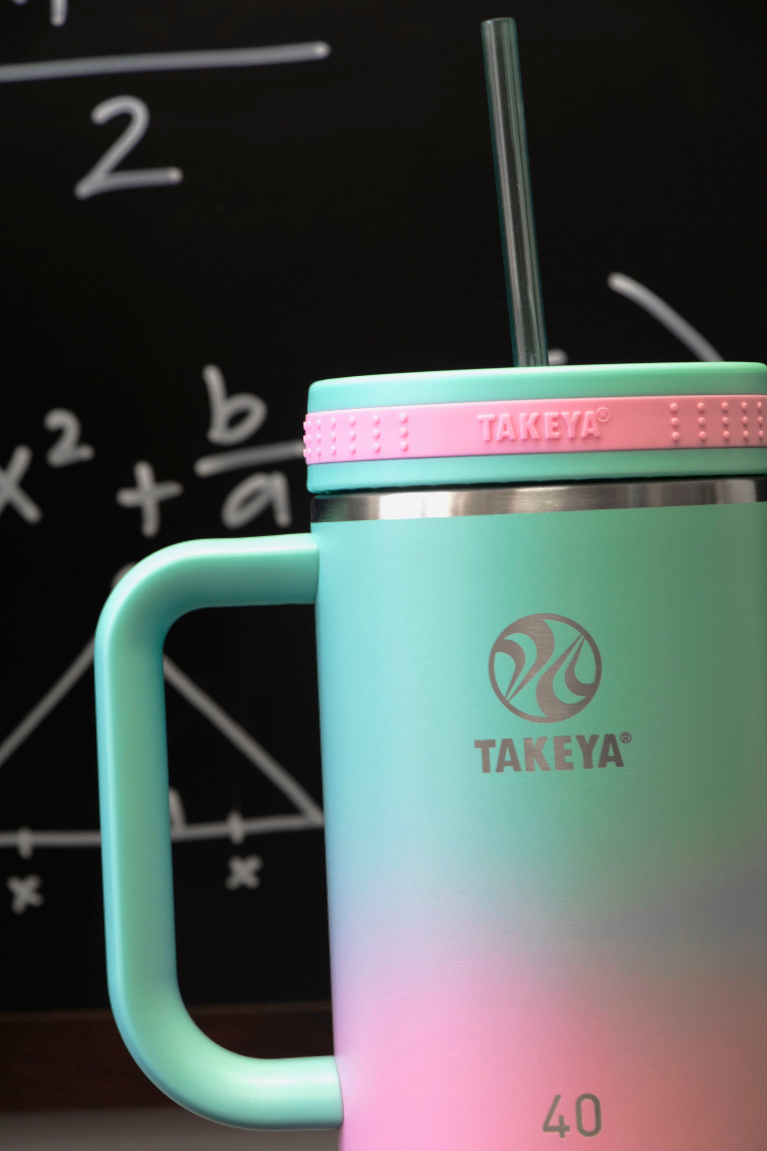 Takeya 40-oz. Straw Tumbler with Handle Ombre Dream 52478 - Best Buy