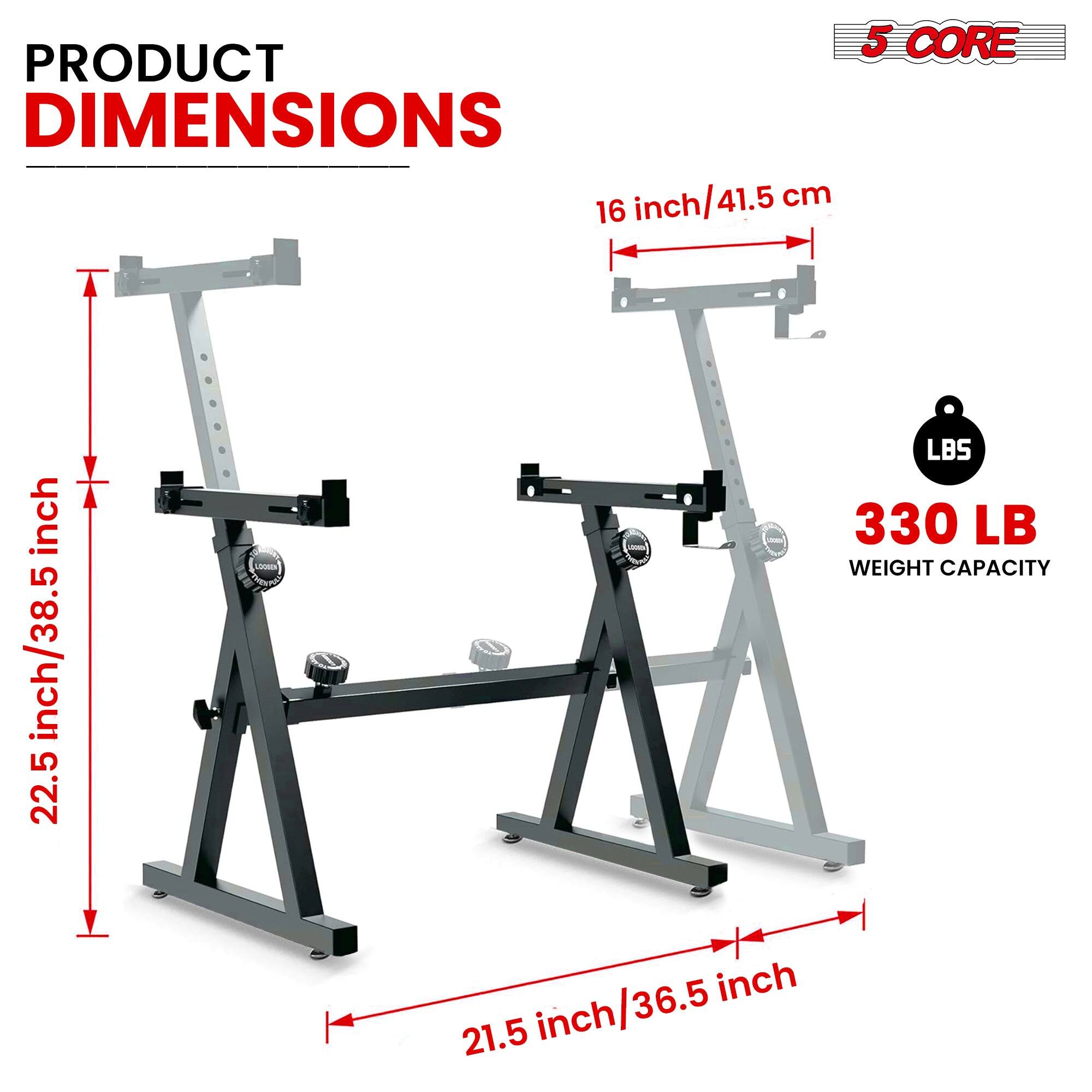 5 CORE Keyboard Stand Z Shape Adjustable Foldable Heavy Duty Key Board ...