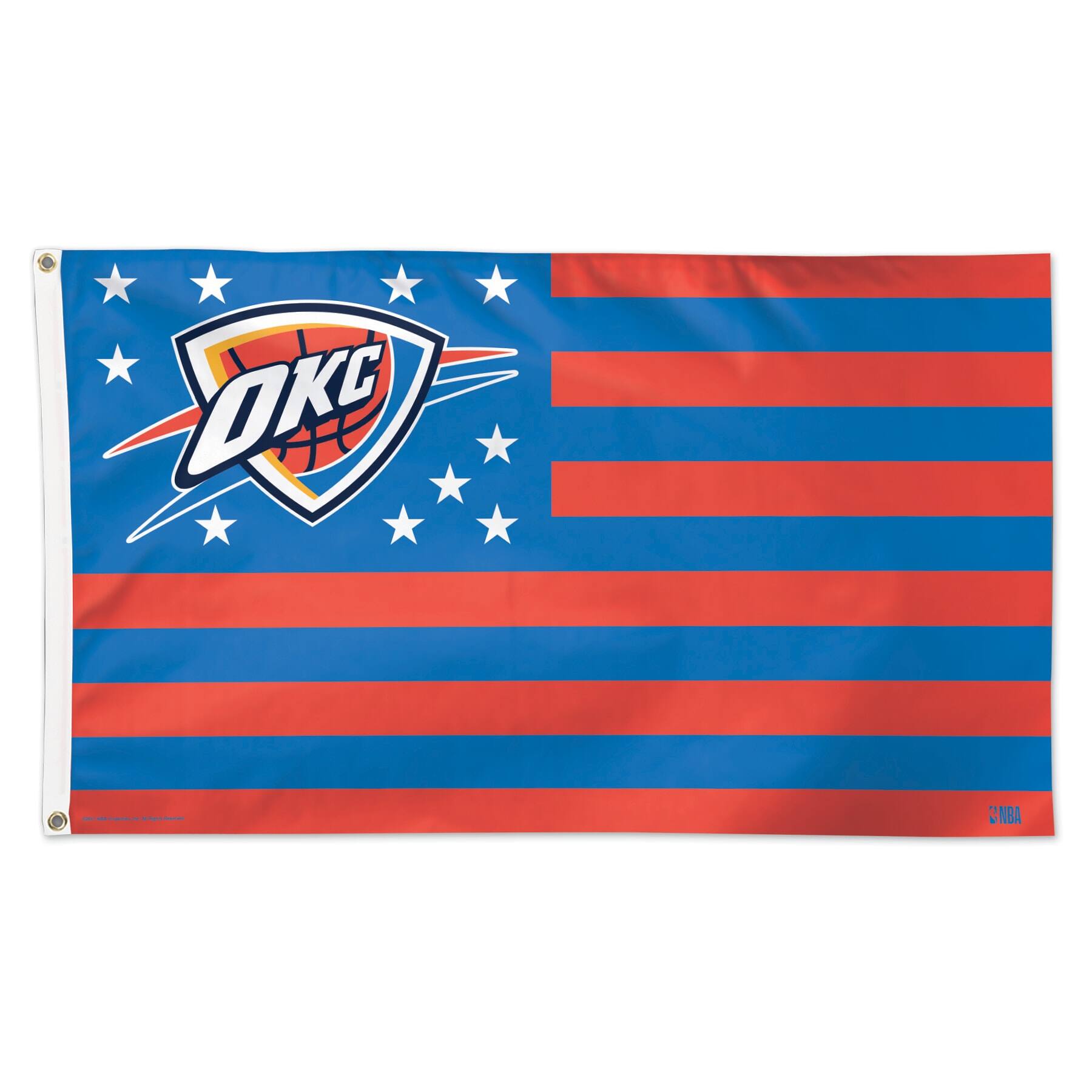 WinCraft Oklahoma City Thunder 3' x 5' Single Sided Deluxe Patriotic ...