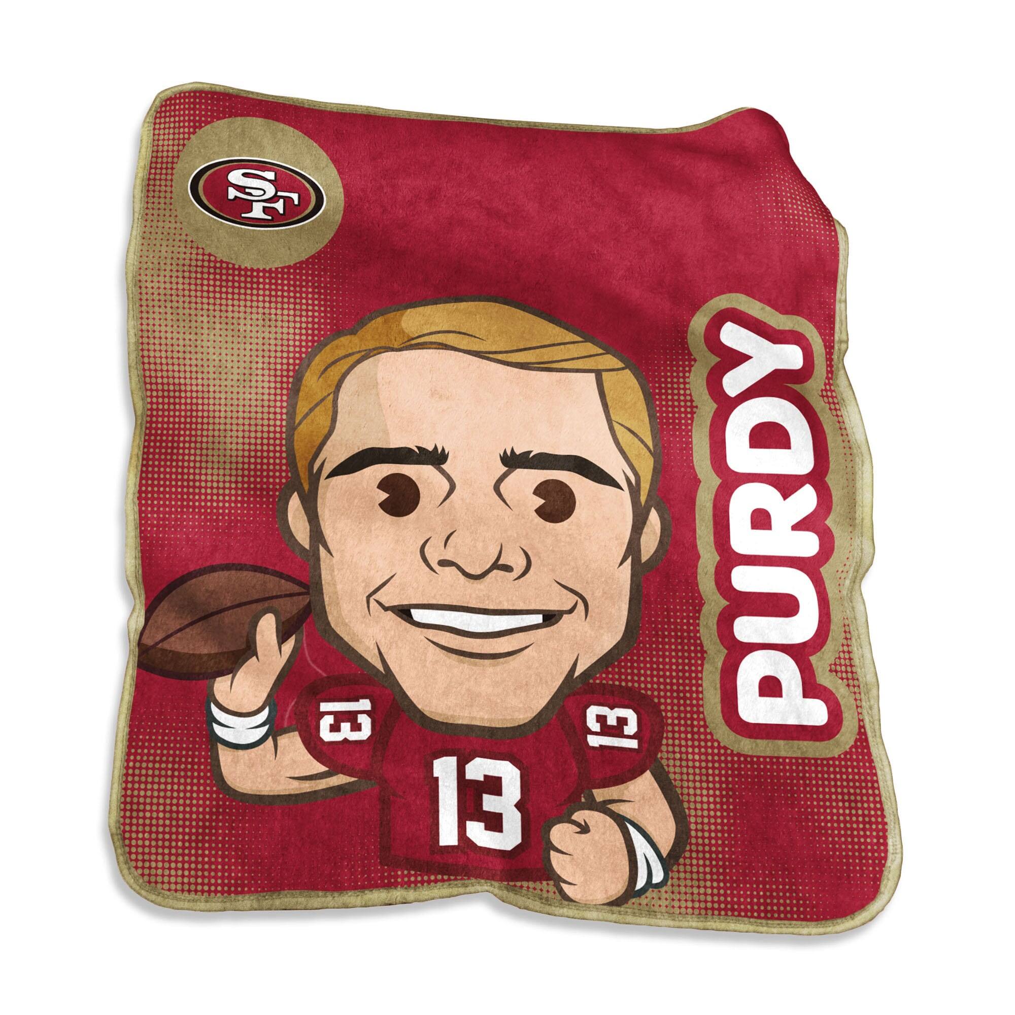 Logo Brands Brock Purdy San Francisco 49ers 50" x 60" Emoji Blanket ...