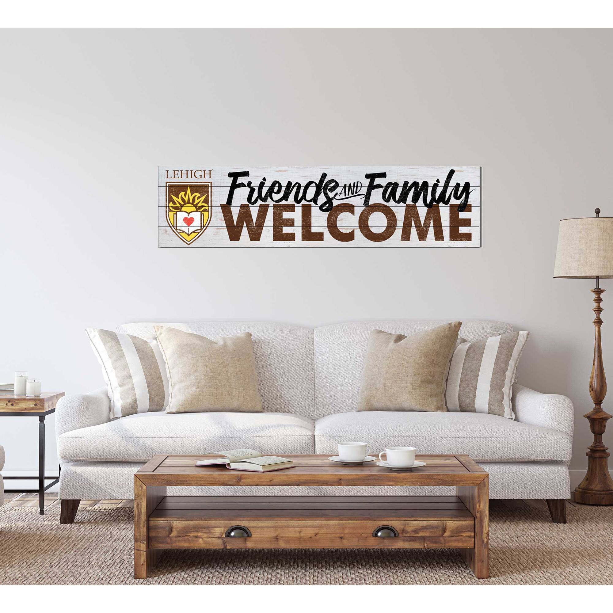Jardine Lehigh Mountain Hawks 10'' x 40'' Friends & Family Welcome Sign ...