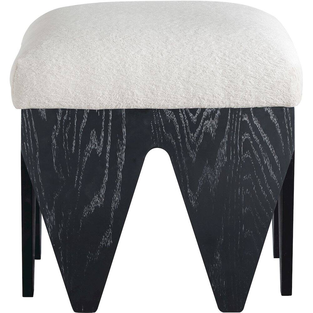 Meridian Furniture Altair Cream Velour Fur Fabric Bench Beige ...