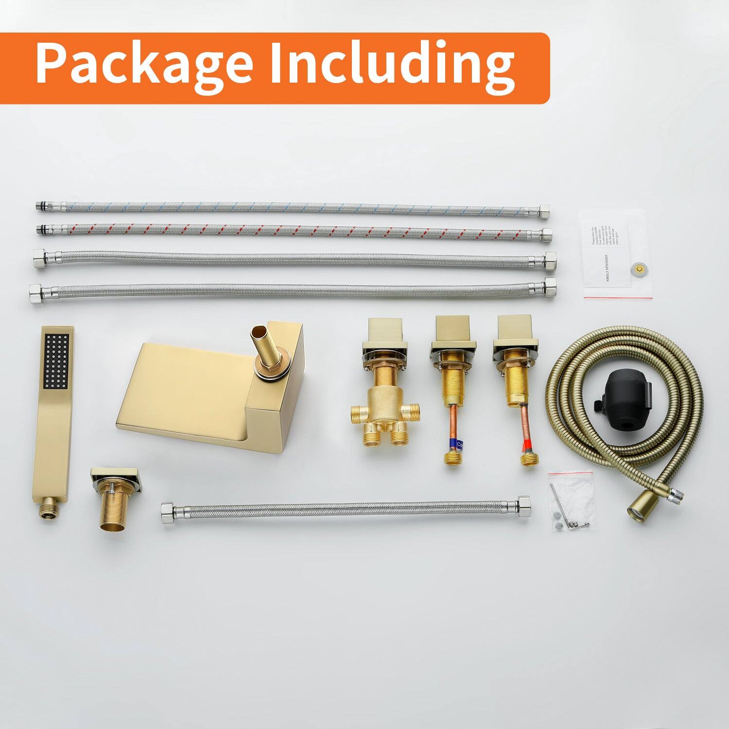 Boyel Living 4.72 in.W Sloped Bathtub Hot and Cold Water Faucet with ...