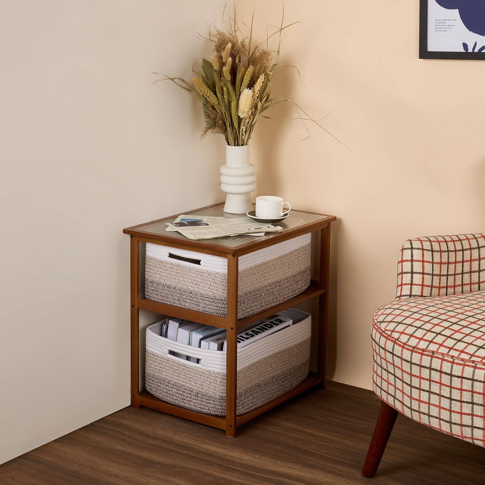 Dapper Styles Storage Baskets For Shelves Closet Organizers Bins ...