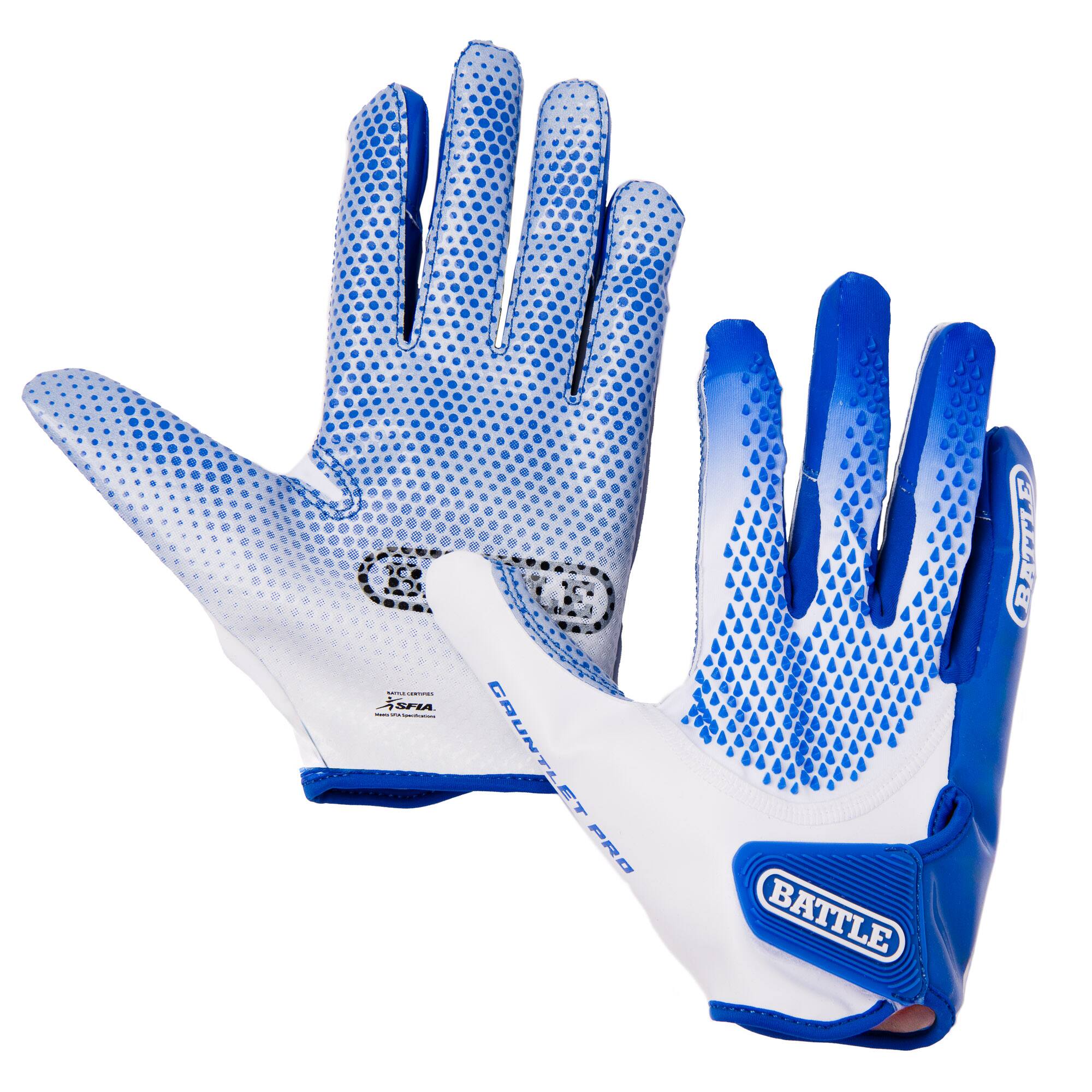 Battle Sports Adult Gauntlet Pro Receiver Football Glove Medium Royal ...