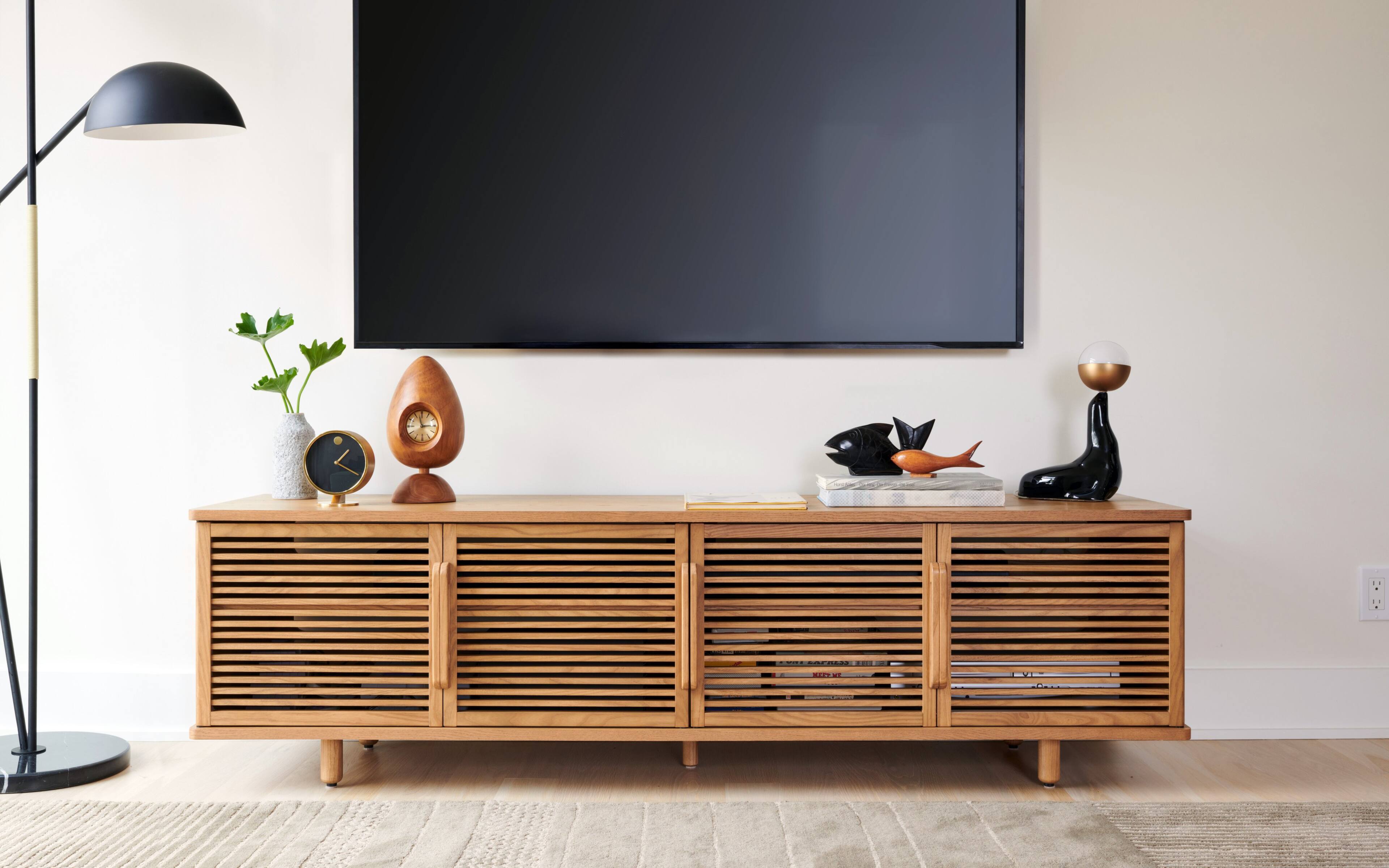 Questions and Answers: Burrow Opera Media Console for TVs up to 75" Oak ...