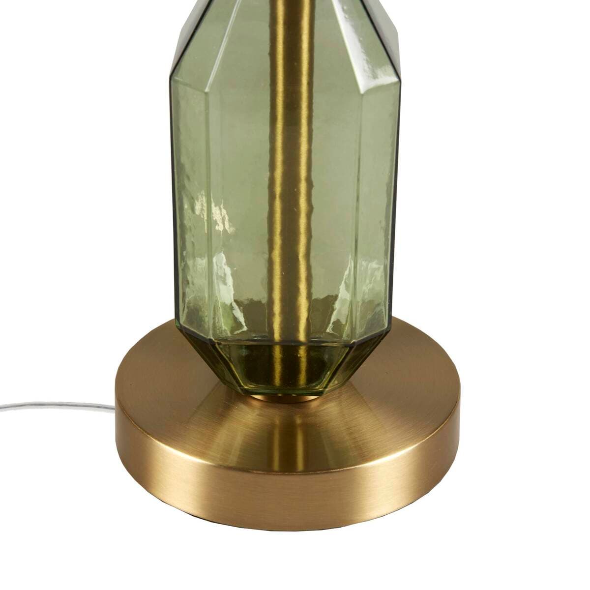 Luckbyte Green Faceted Green Glass Table Lamp B-LT-62 - Best Buy
