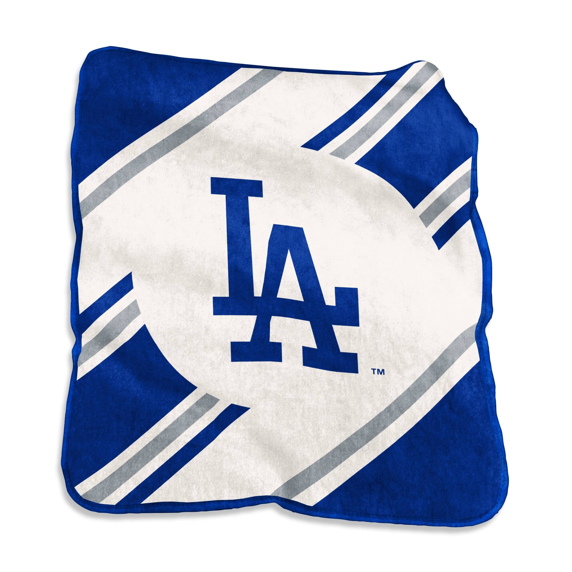 Logo Brands Los Angeles Dodgers 50" x 60" Raschel Stripe Throw Blanket ...