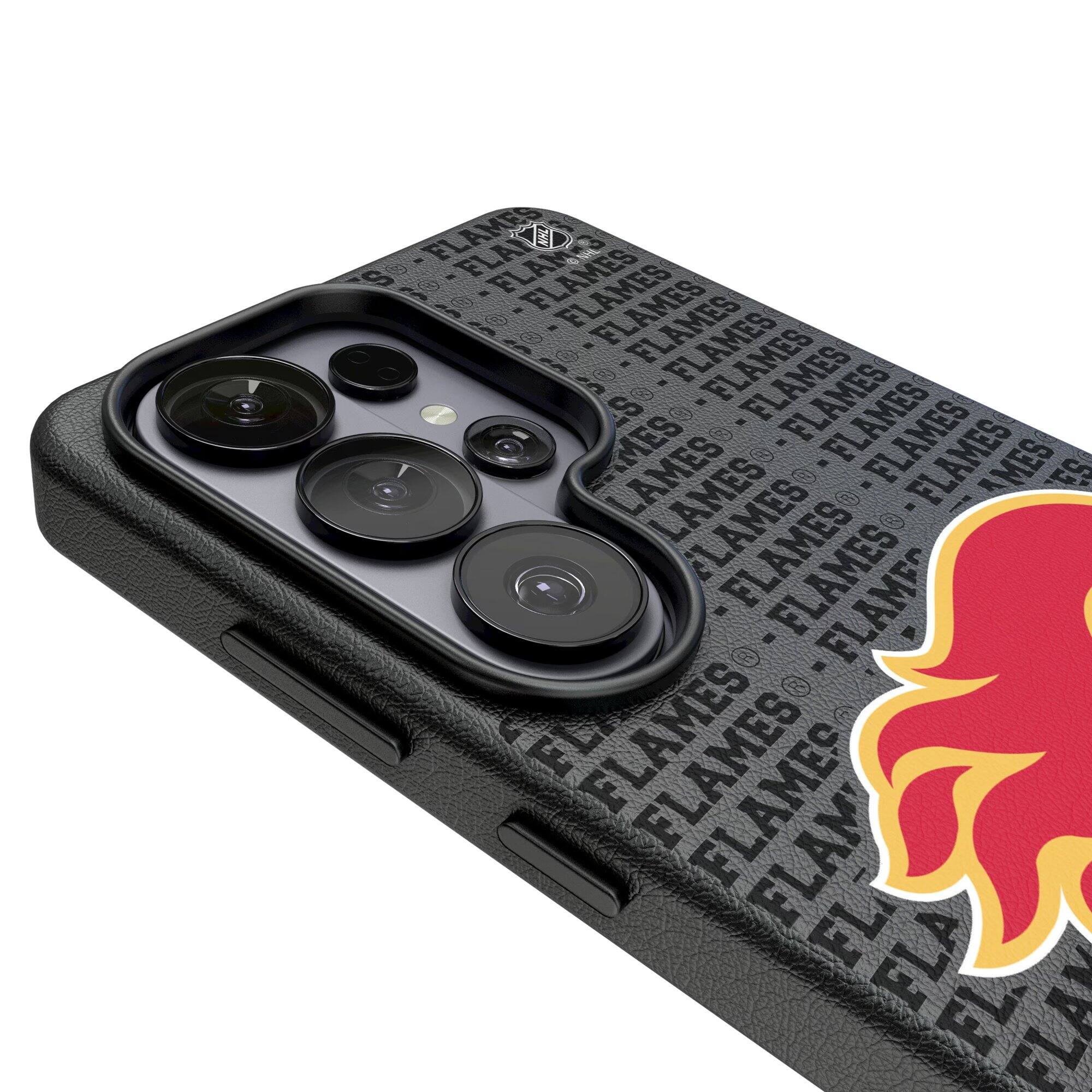 Keyscaper NHL Calgary Flames Text Backdrop Galaxy Magnetic Bump Case ...