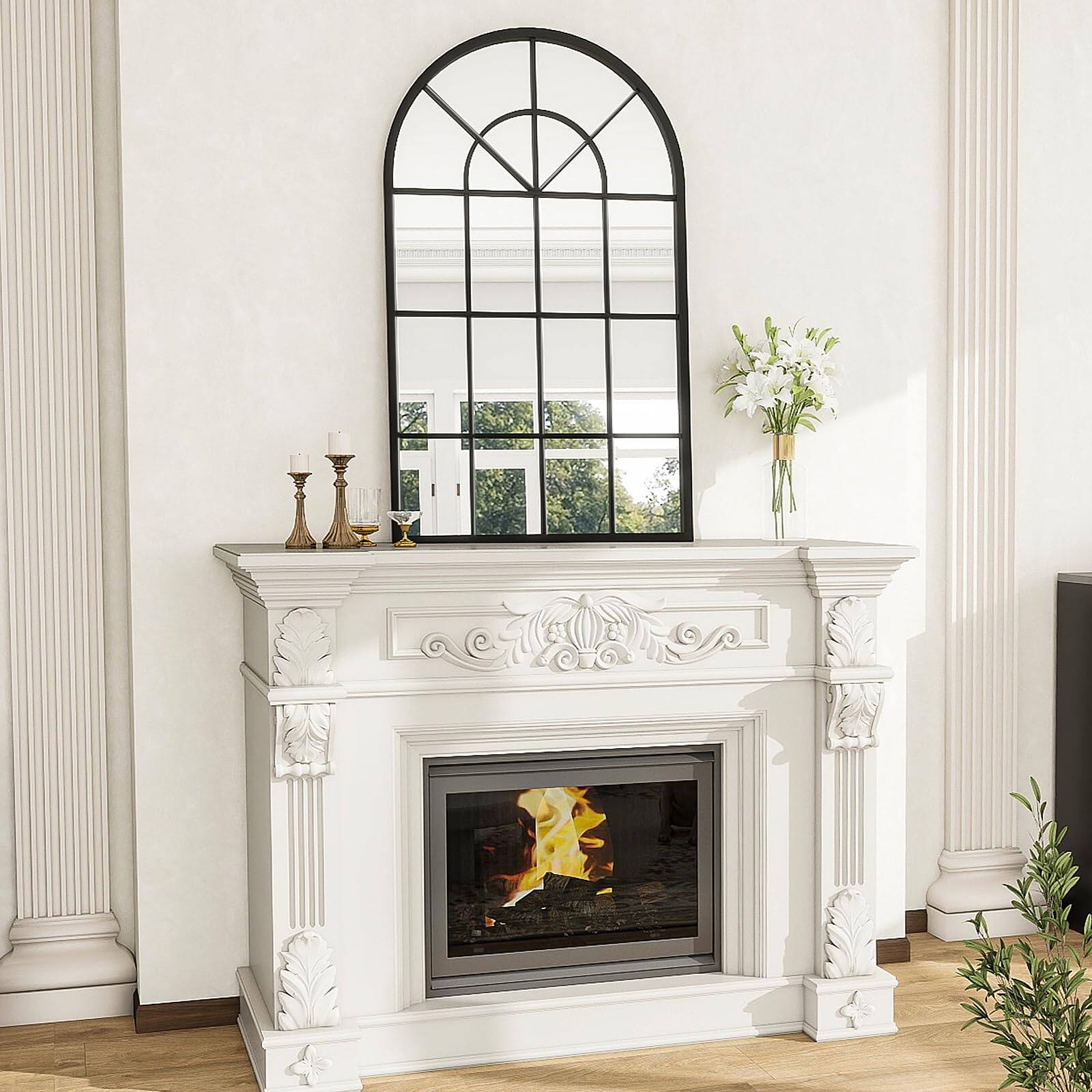 Comfort Essence Wall Mounted Mirror Arched 30"x20" Arch Bathroom ...