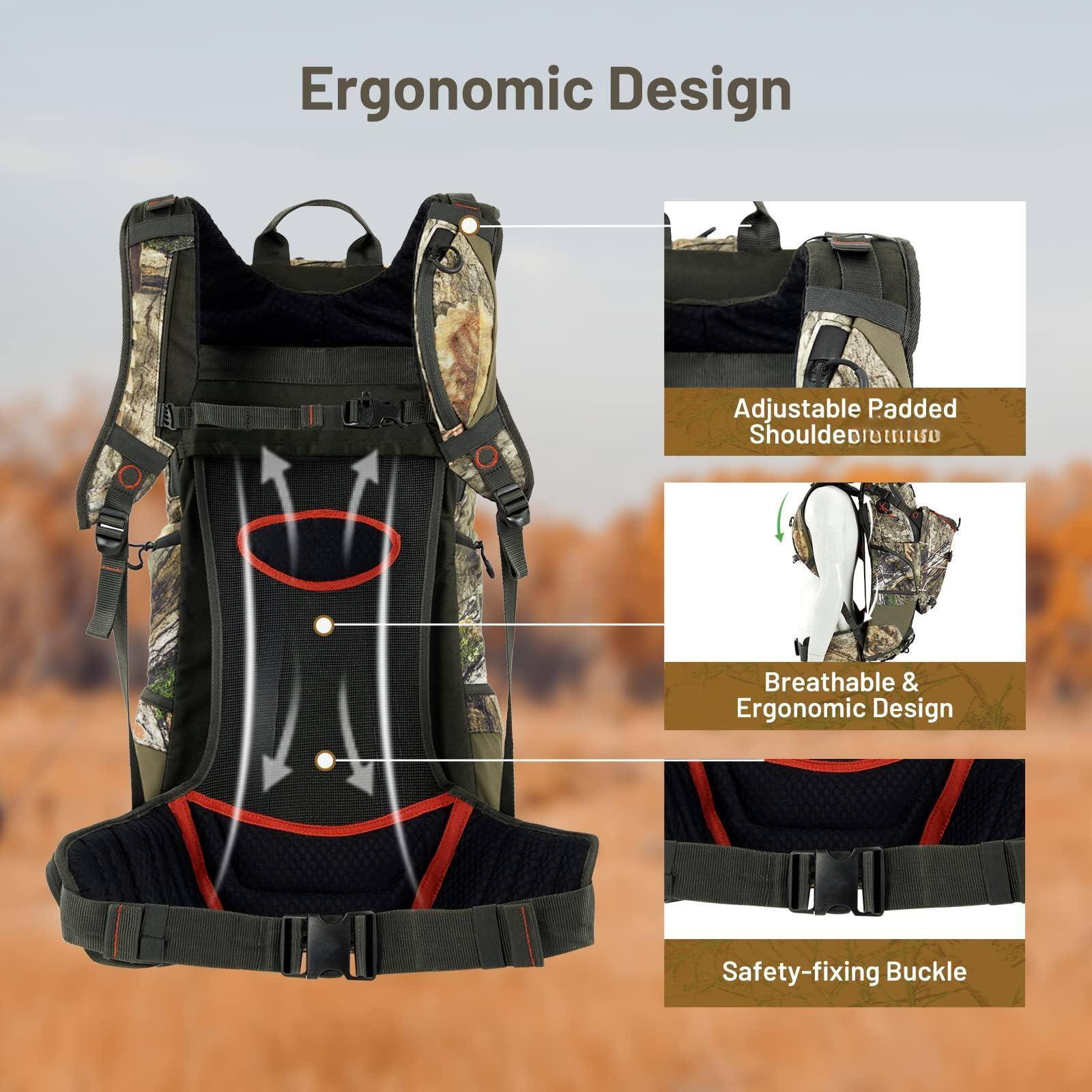 Stamp n Camp Backpack 3400cu Waterproof Pack With Holder Internal Frame ...