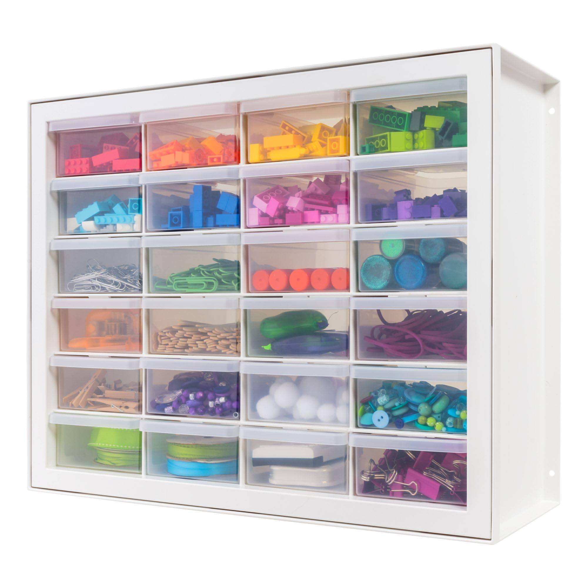 Dapper Styles Iris Plastic Drawer Storage Organizer 24 drawer Teacher ...