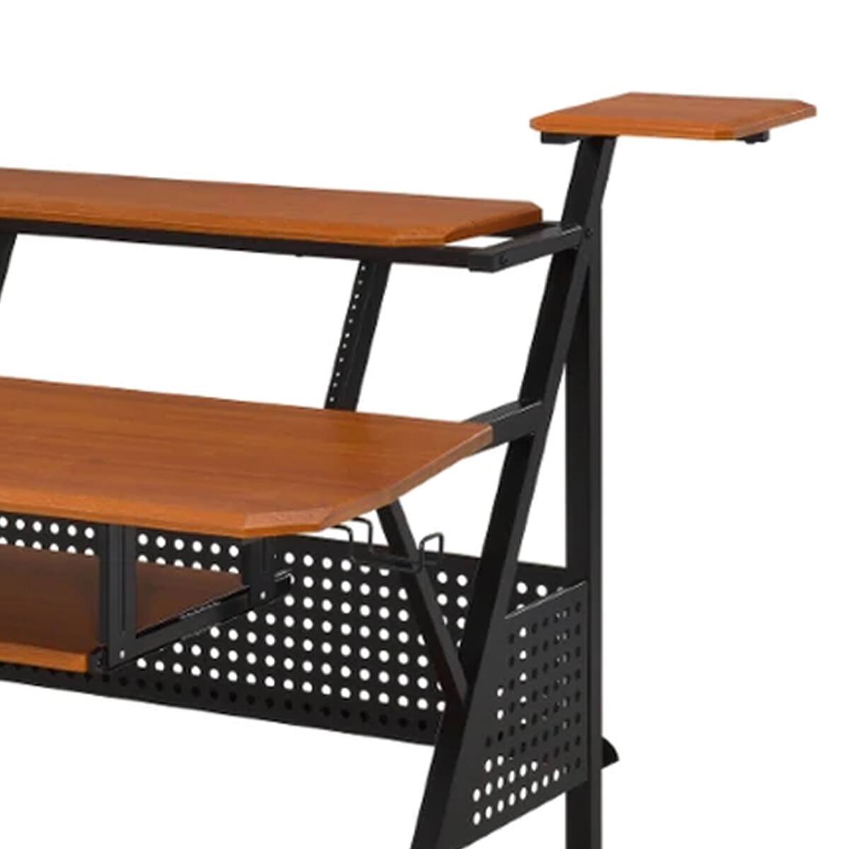 Manhattan Lane Gia 67 Inch Wood Music Desk Studio Station, Keyboard ...