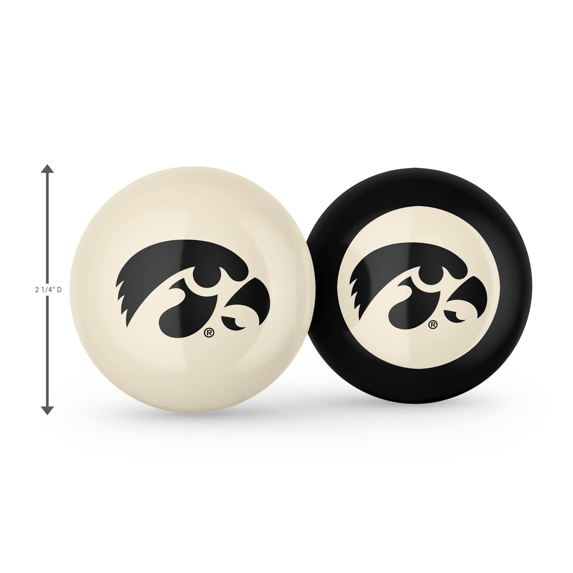 Imperial Iowa Hawkeyes Logo Cue Ball & 8 Ball Combo Set White 201745884 ...