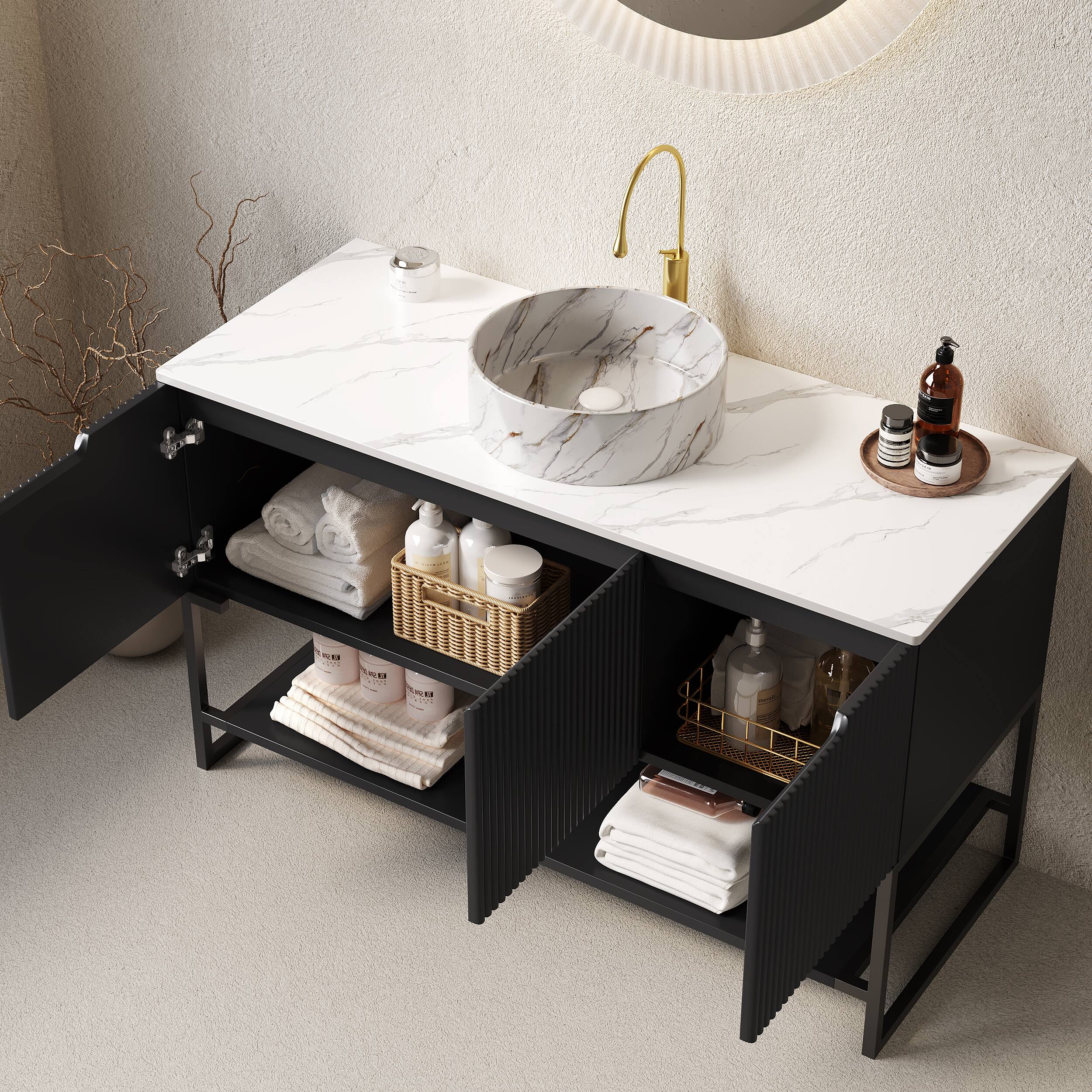 APRILSOUL Bathroom Vanity with Sink Freestanding Bathroom Storage ...