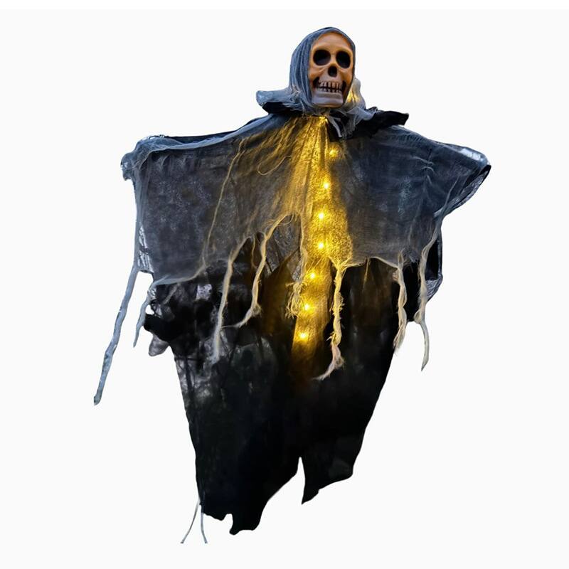 Auledio 1 Pc Halloween Hanging Decor Light Ghost Grim Reaper Skeleton ...