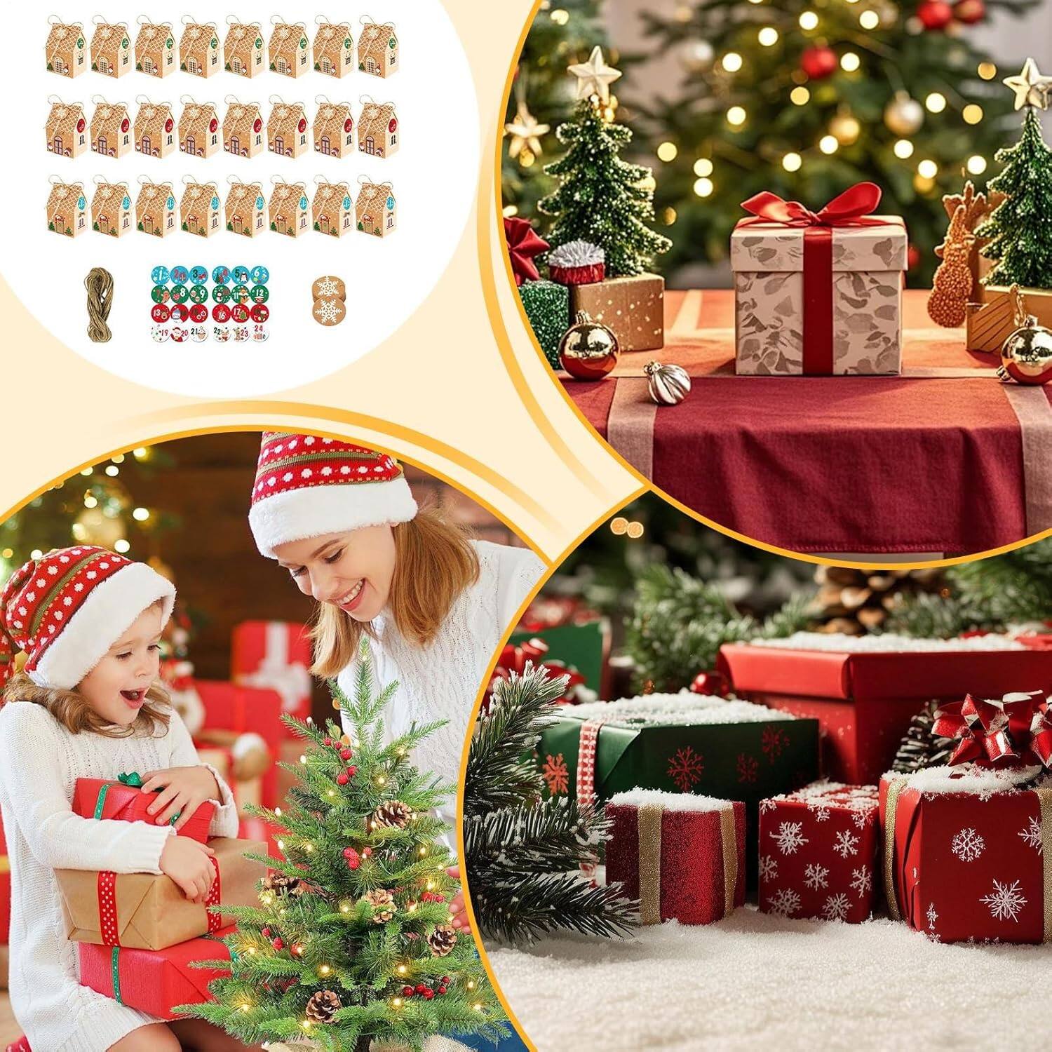 Auledio 24 Empty Advent Calendar Boxes to Fill,24 Days Countdown ...