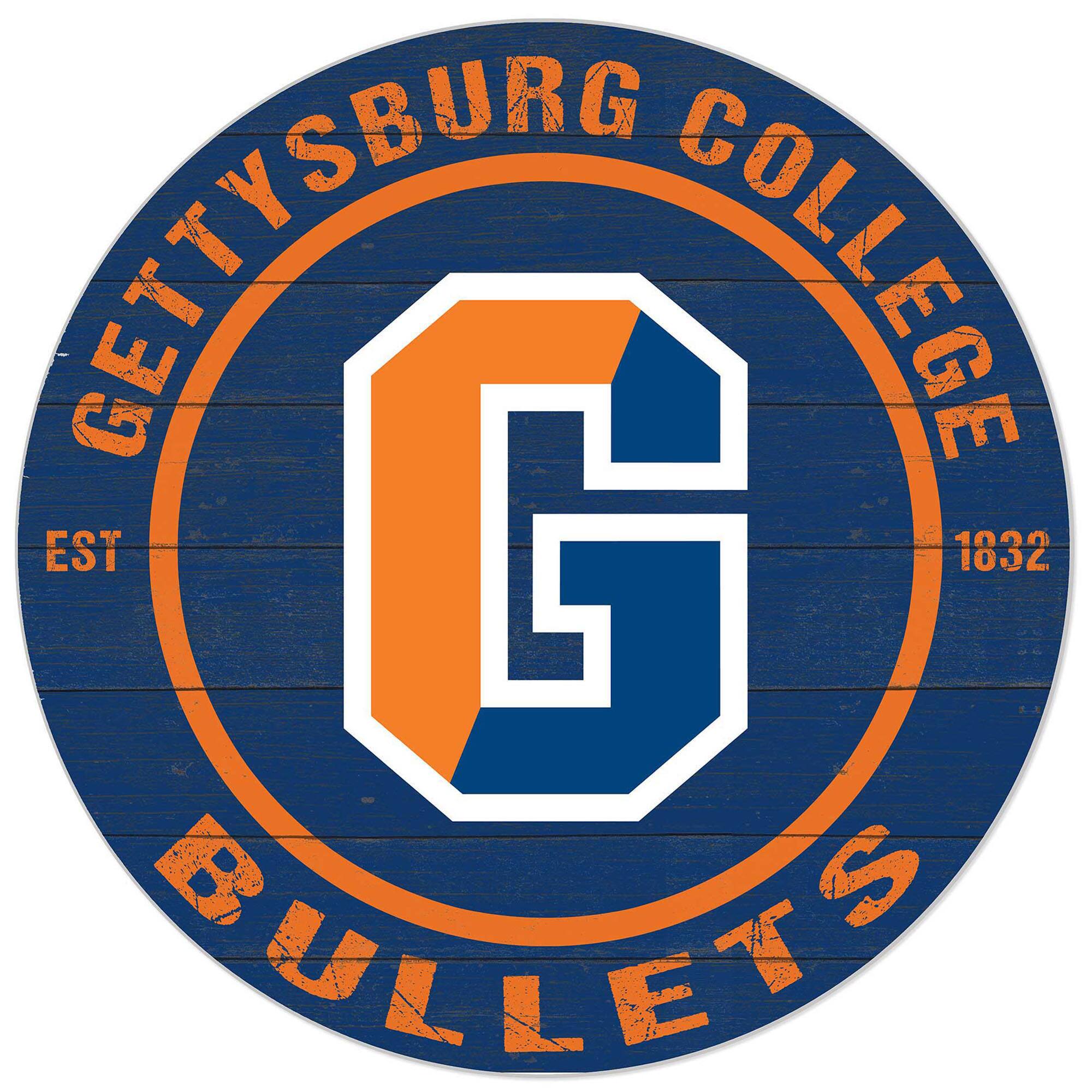 Jardine Blue Gettysburg Bullets 20'' x 20'' Indoor/Outdoor Circle Sign ...