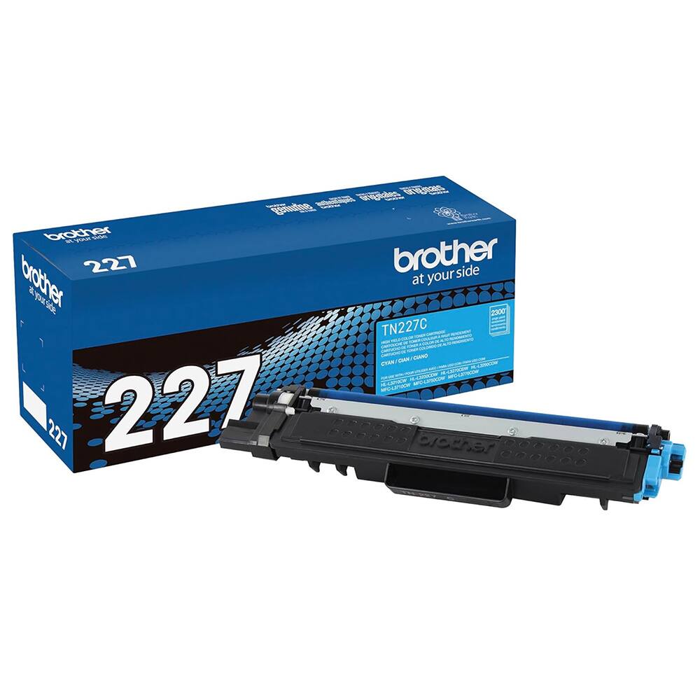 Brother TN227C Genuine High Yield Toner Cartridge Replacement Cyan ...