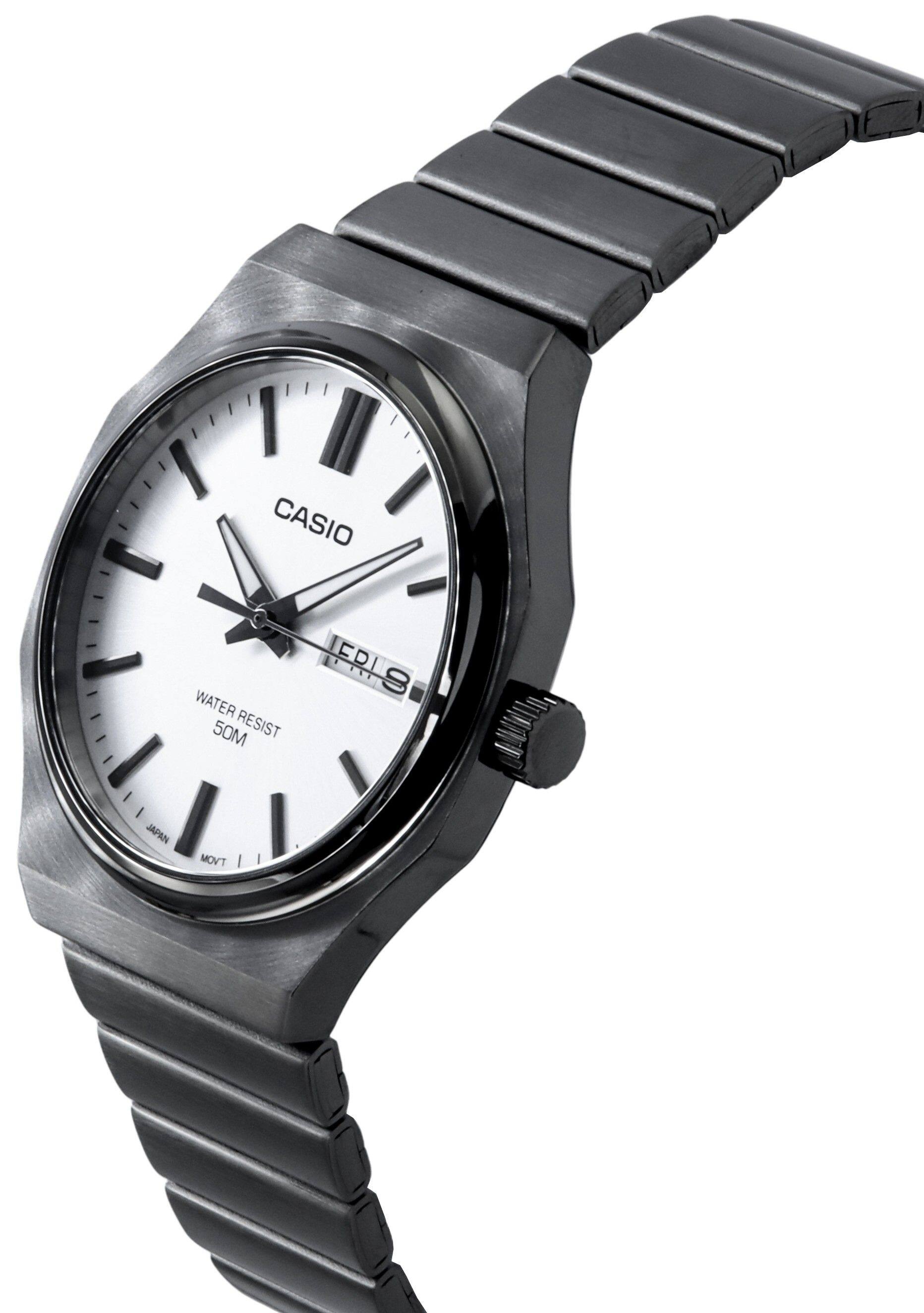 Casio Standard Quartz MTP E735B 7AV Mens Watch Analog Stainless Steel ...