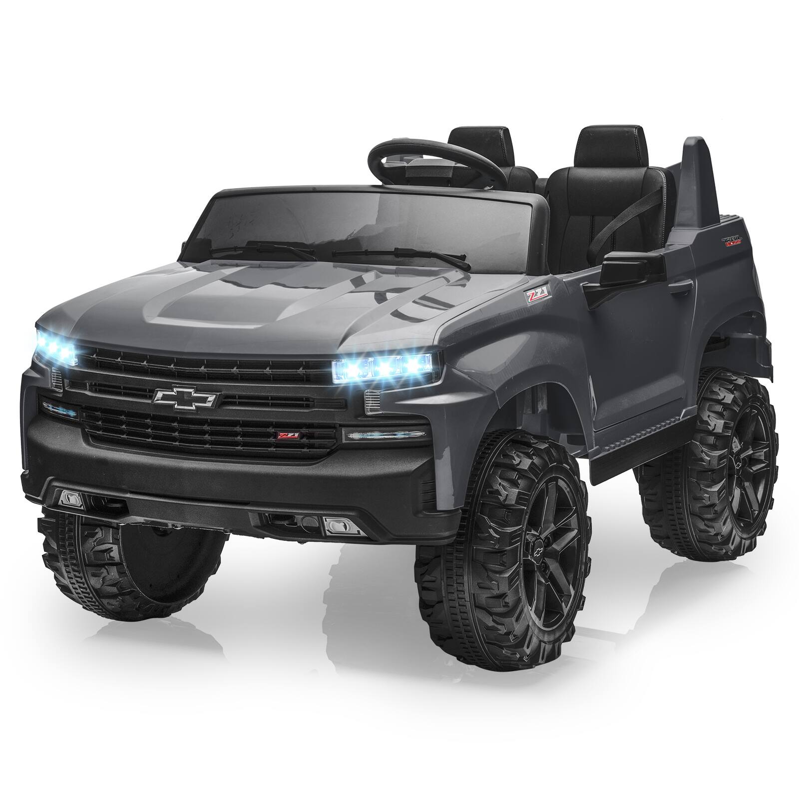 Qeetex 24V 2 Seater Electric Kids Ride on Truck, Licensed Chevrolet ...