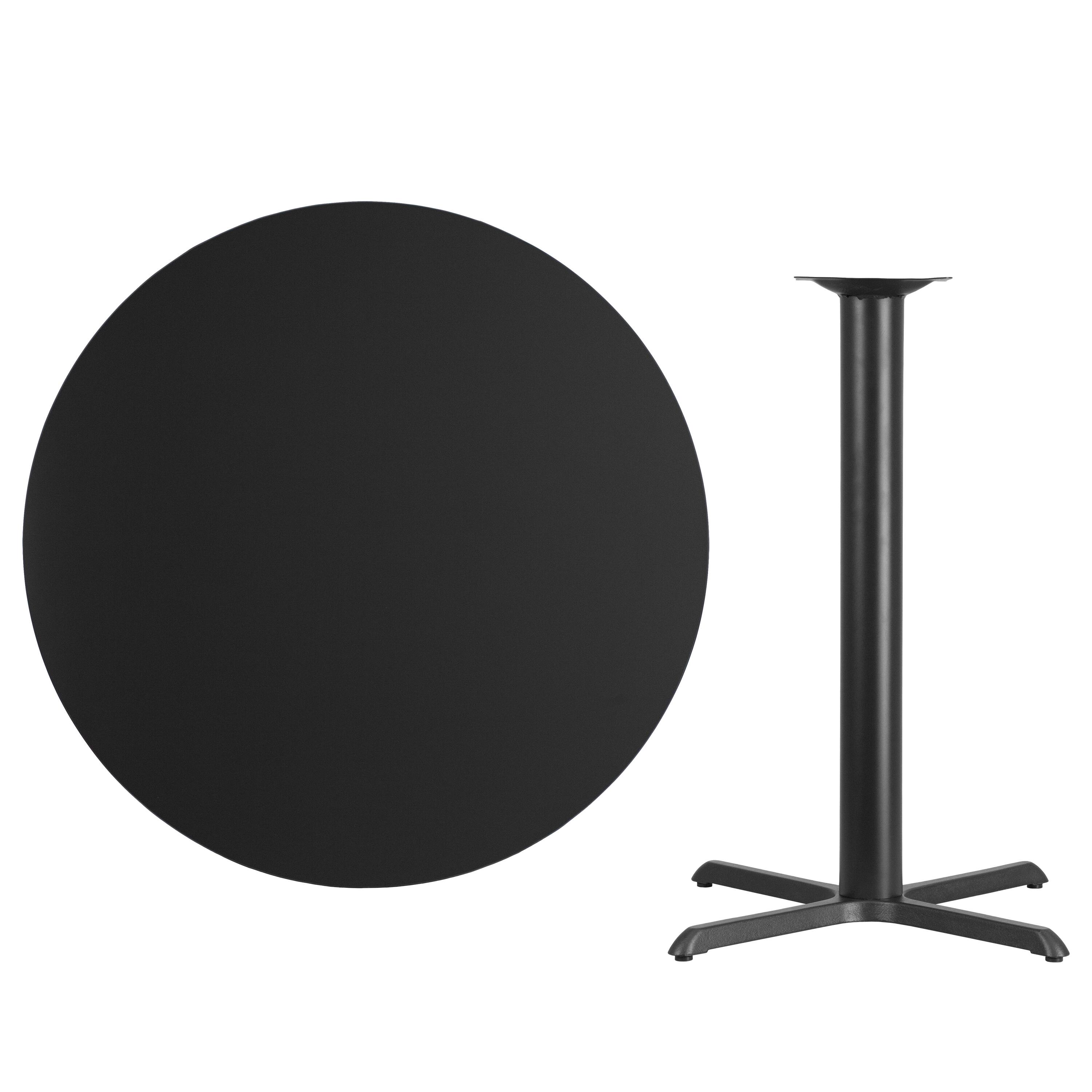 Emma + Oliver 42" Round Laminate Table Top with 33"x33" Bar Height ...