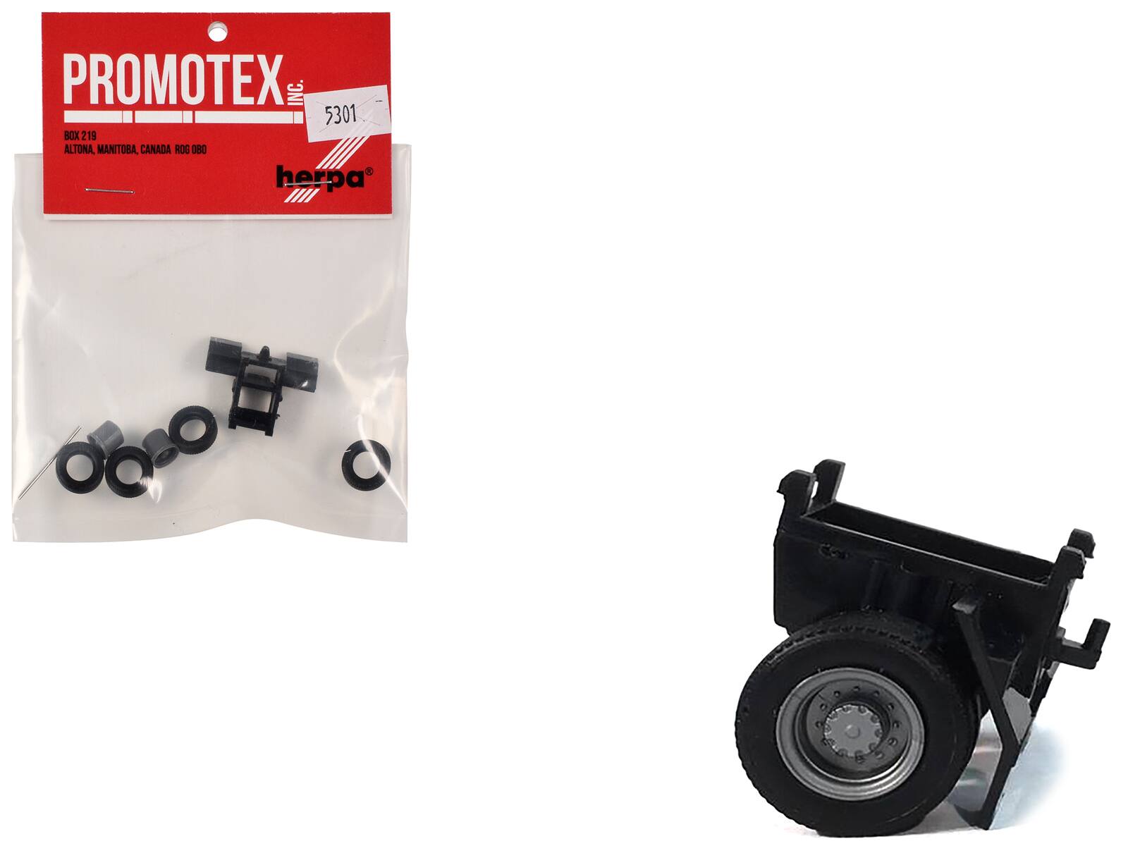 Single Axle Trailer Chassis 1/87 (HO) Plastic Model by Promotex Black ...