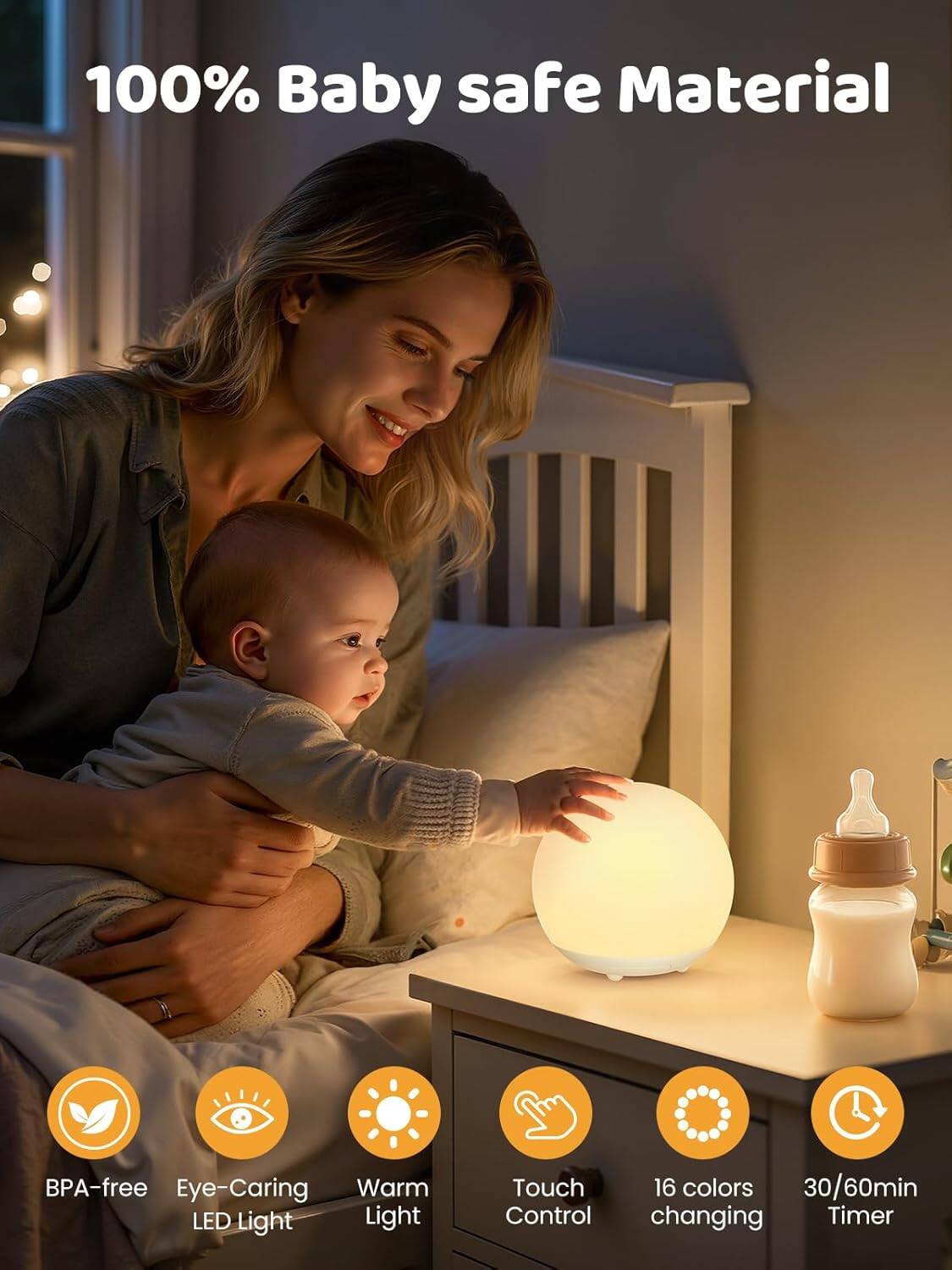 ACJPR Egg Light, 2600mAh Battery, Warm & RGB Colors, Stepless Dimming ...