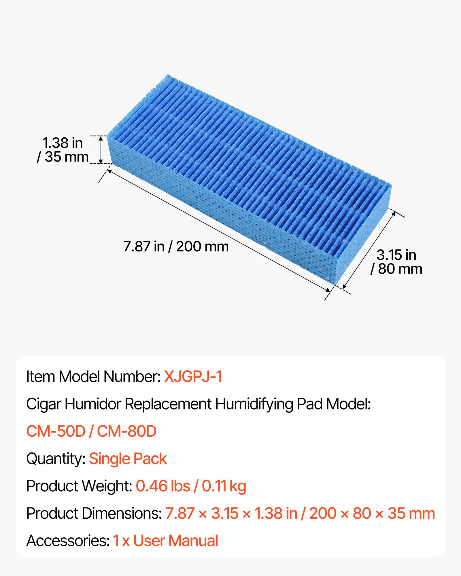 VEVOR Humidifier Replacement Filter, Single Pack Humidifying Pad for CM ...