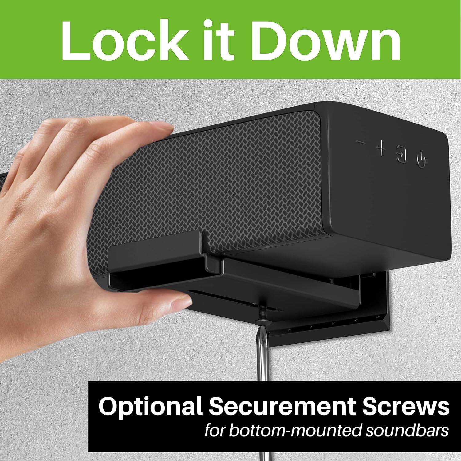 Schertz Studless Soundbar Wall Mount – Universal Drywall Brackets for ...