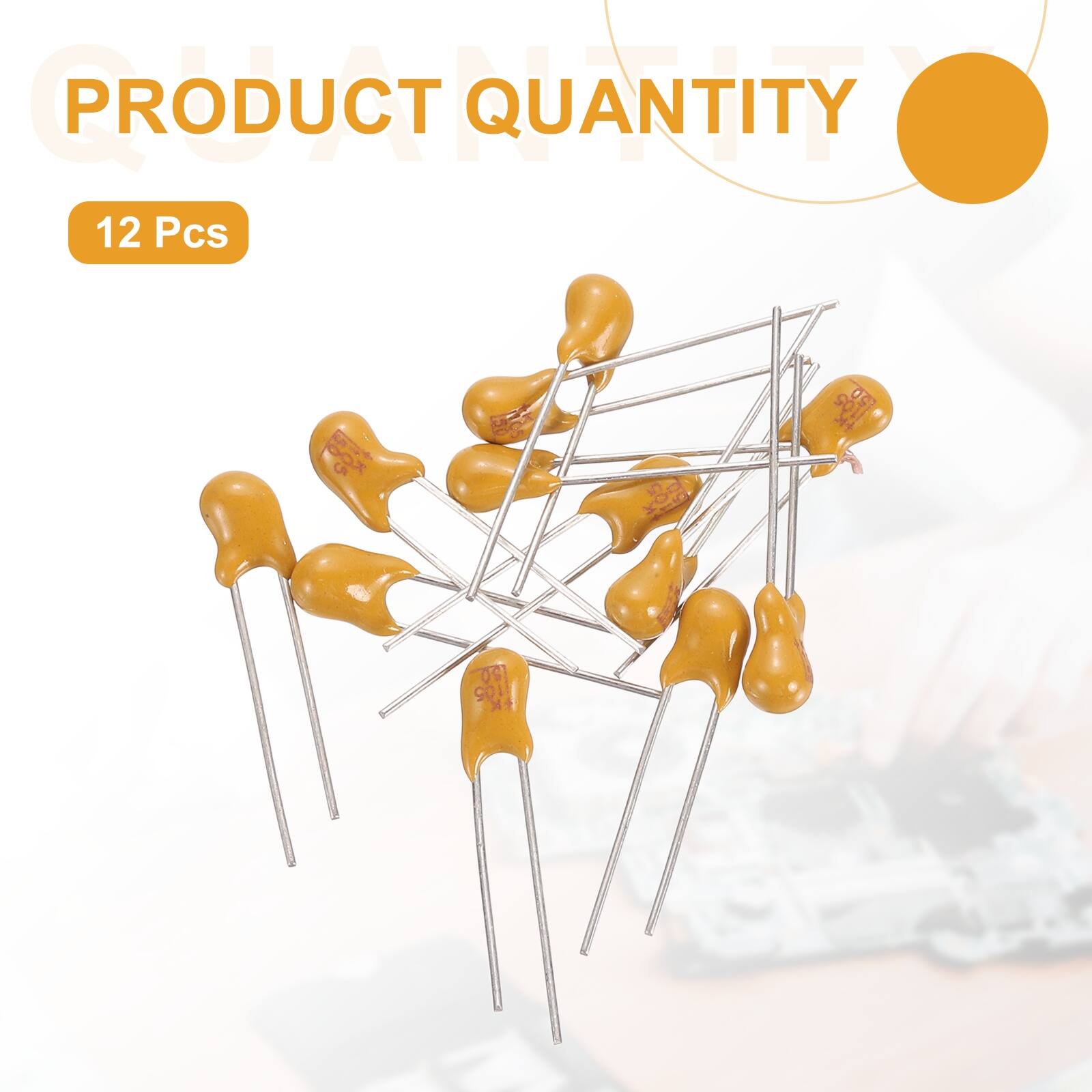 Unique Bargains Tantalum Capacitor 1uF 50V Yellow Radial Dipped, for ...