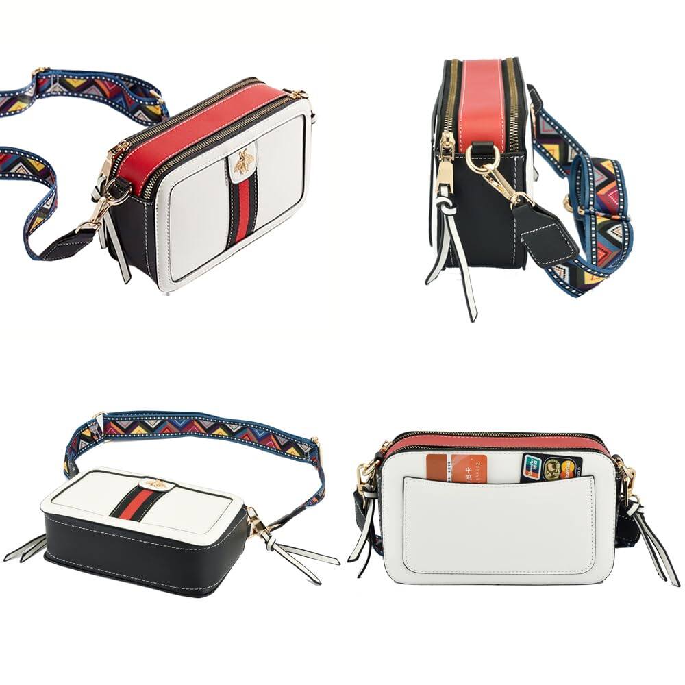Fabibe Designer Bee Crossbody Purse For Women Pu Leather Shoulder ...