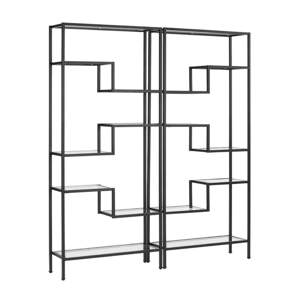 Crosley Furniture Sloane 2 Piece Etagere Bookcase Set 2 Etageres Matte ...