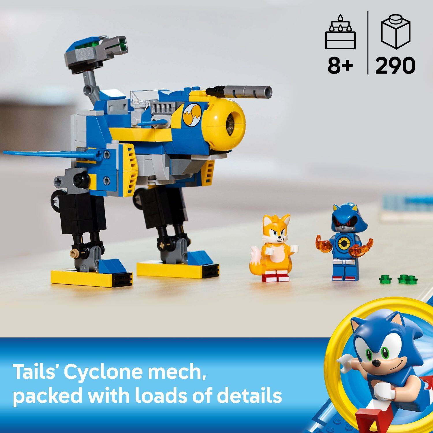 LEGO Sonic the Hedgehog Cyclone vs. Metal Sonic Building Toy 77002 ...
