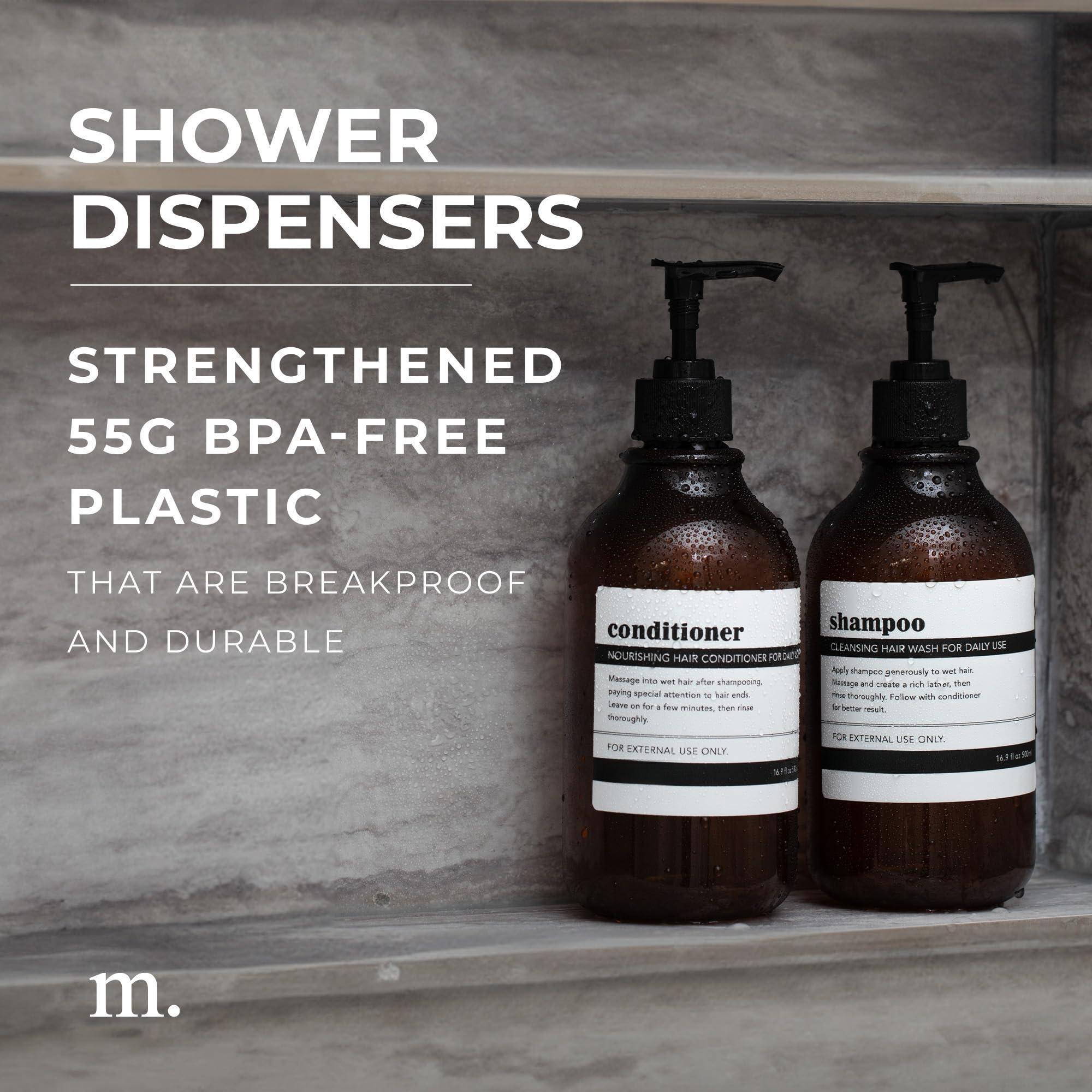 Dapper Styles Refillable Shampoo And Conditioner Bottles 16 9 Fl Oz Set ...