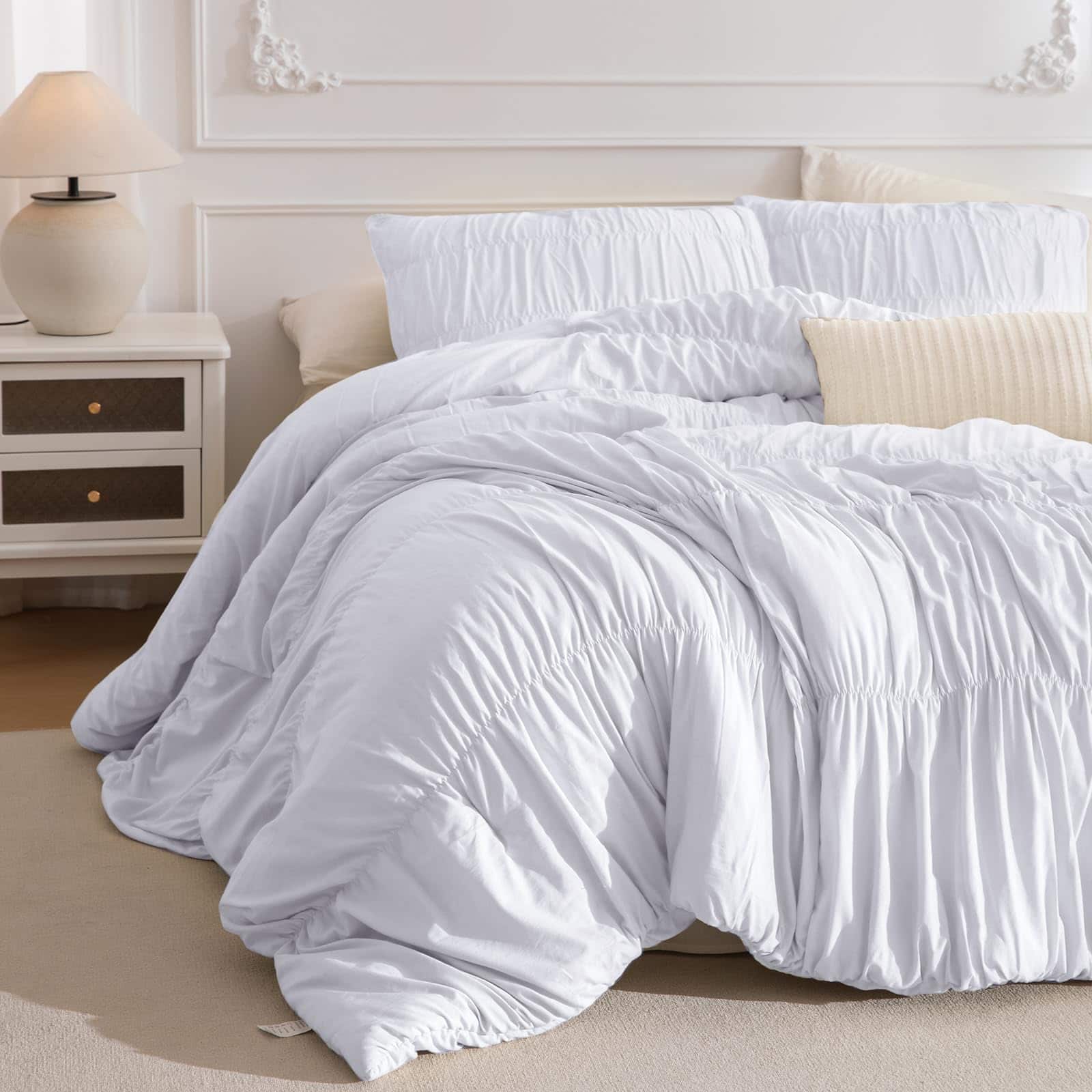 Comfort Essence - Comforter Set For Queen Bed 3 Pieces Shabby Boho Chic ...