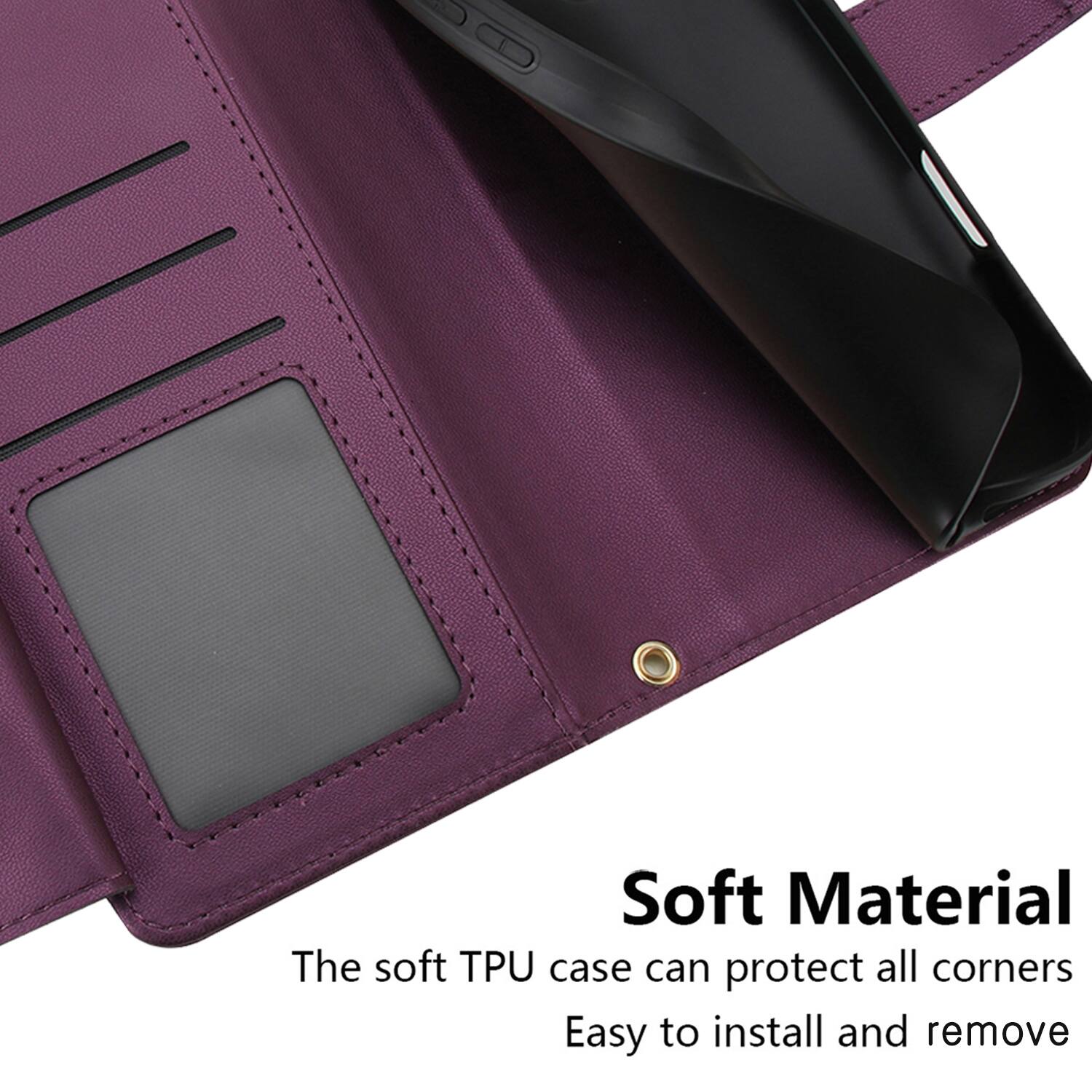 Dteck Crossbody Zipper Wallet Case for Apple iPhone 16 Plus,Faux ...