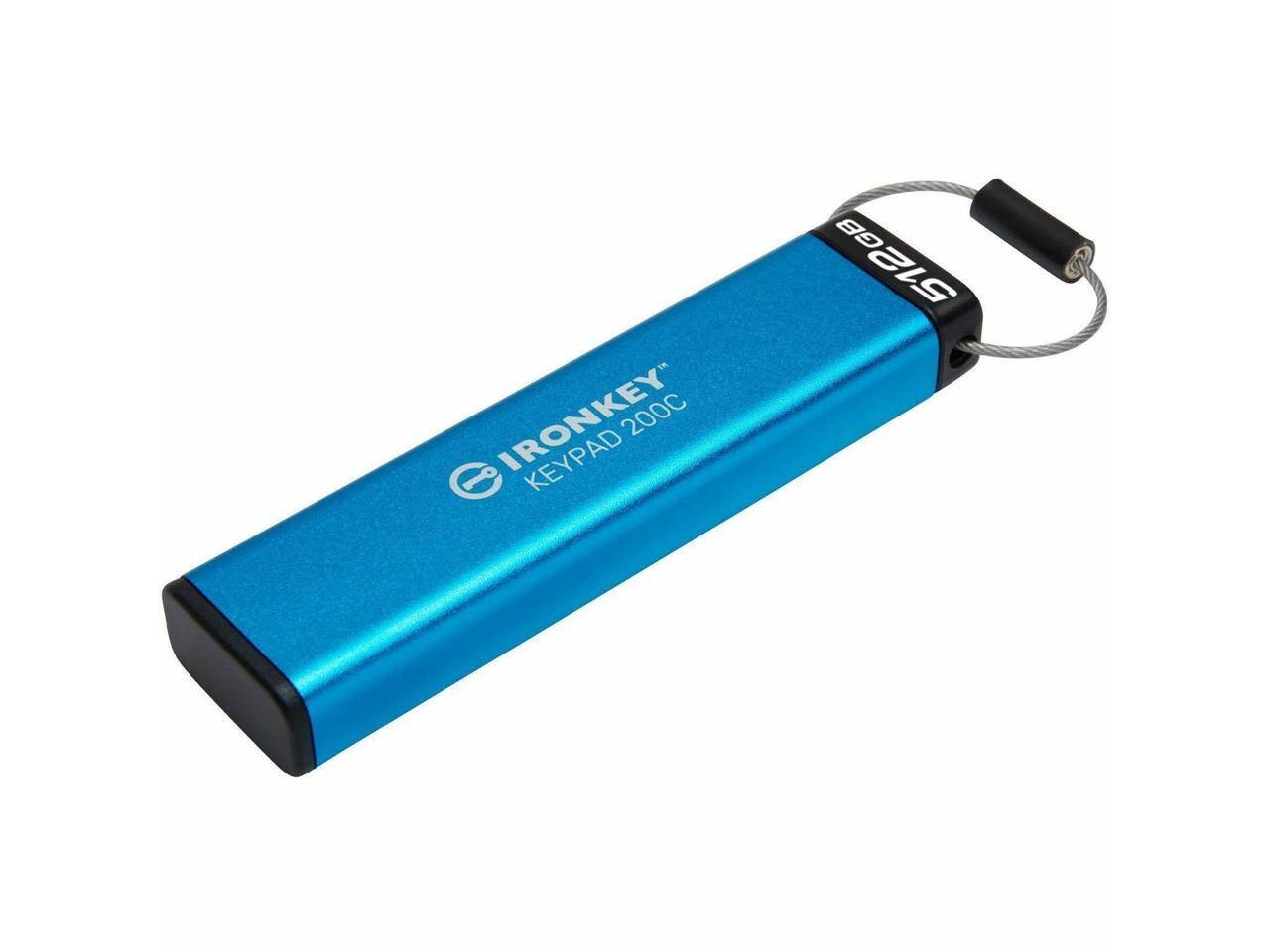 Kingston IronKey Keypad 200 512GB USB 3.2 Gen 1 Type C Flash Drive ...