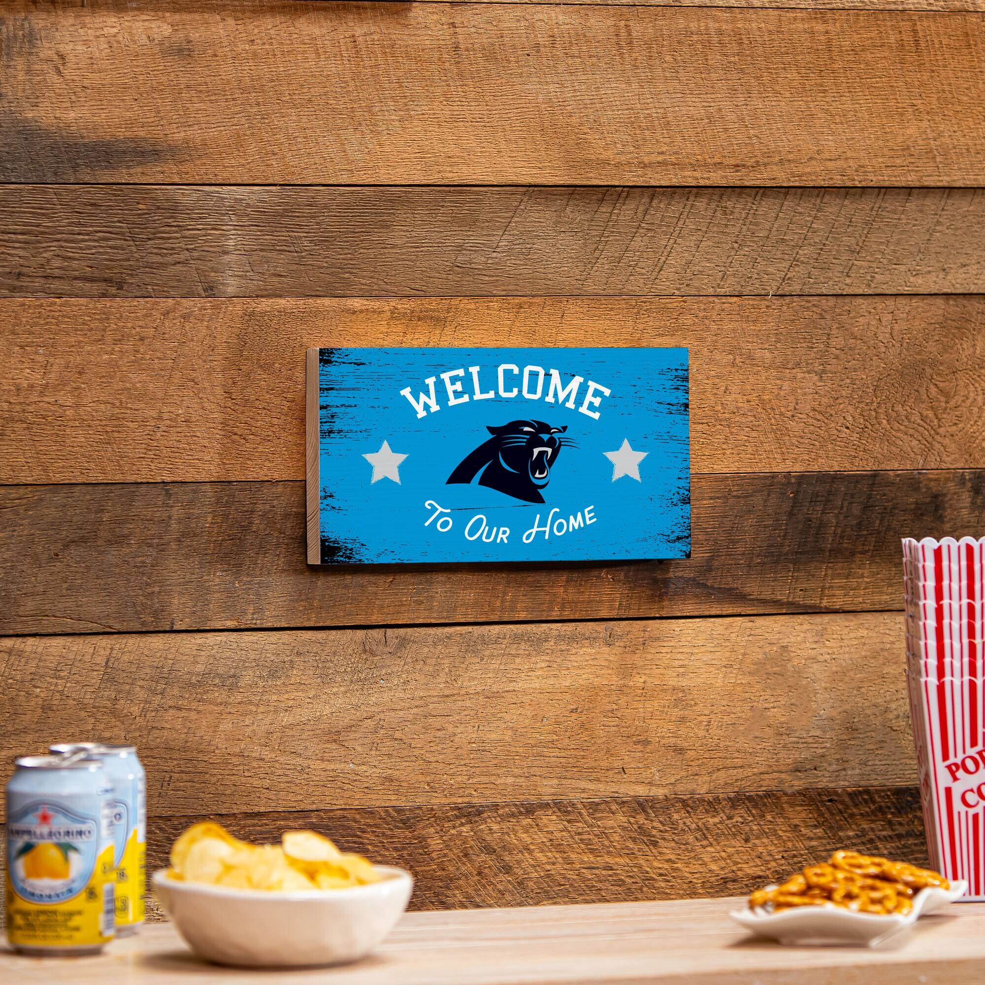 Evergreen Enterprises Carolina Panthers 6" x 11" Welcome Home Wood Wall ...