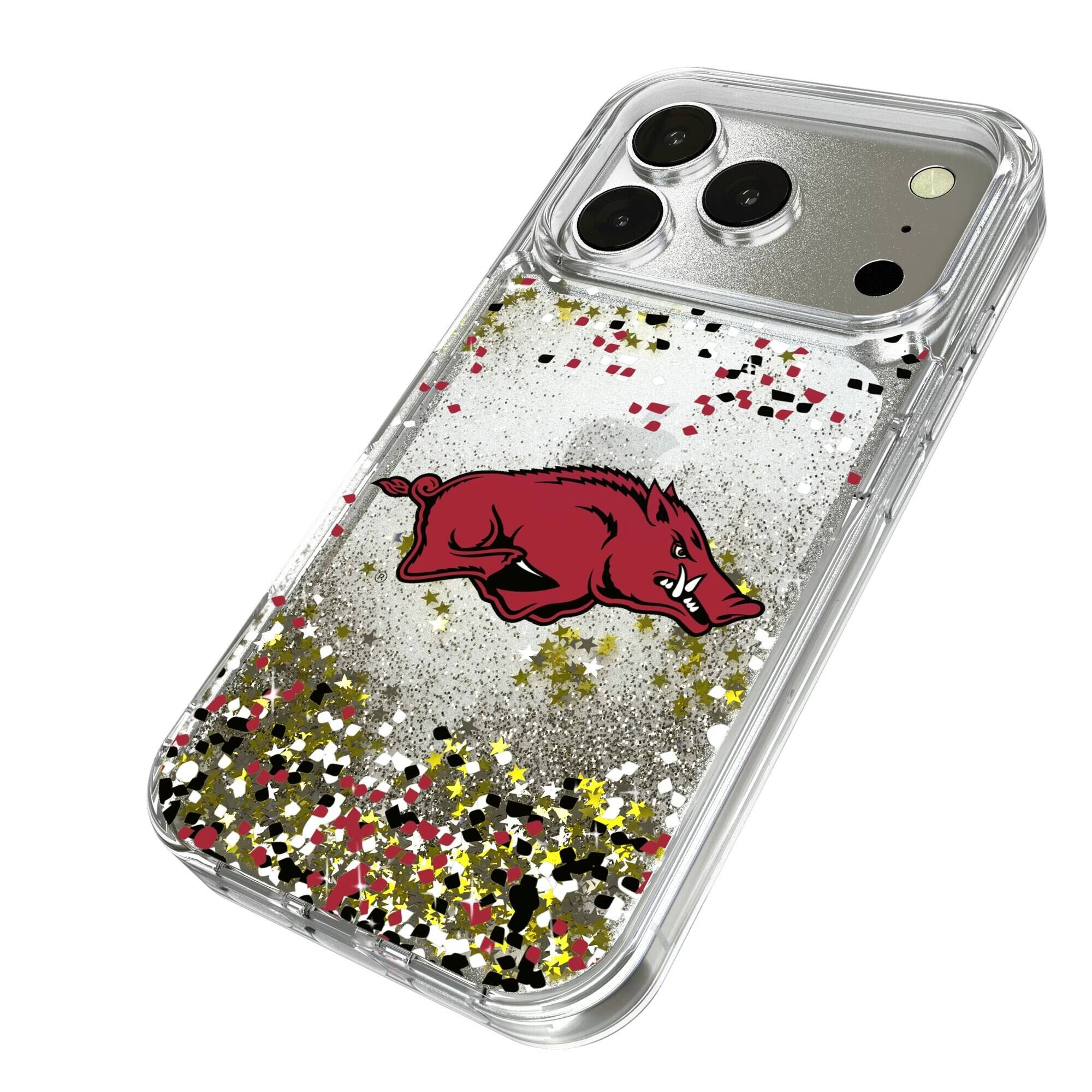 Keyscaper NCAA Arkansas Razorbacks iPhone Glitter Confetti Design Case ...