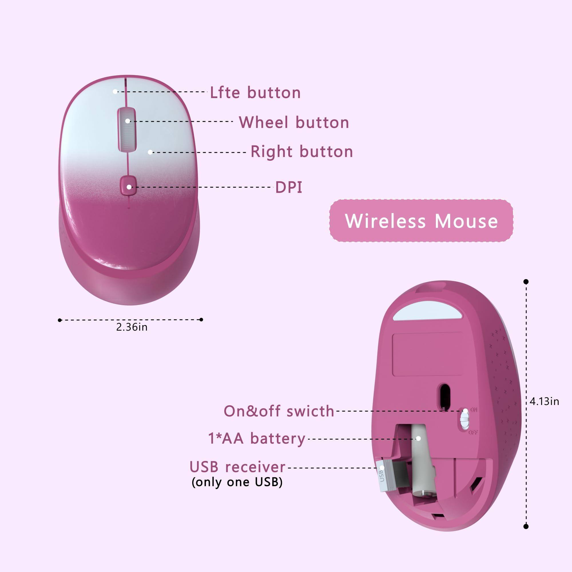 Cozy Serene Colorful Computer Wireless Keyboards Mouse Combos ...
