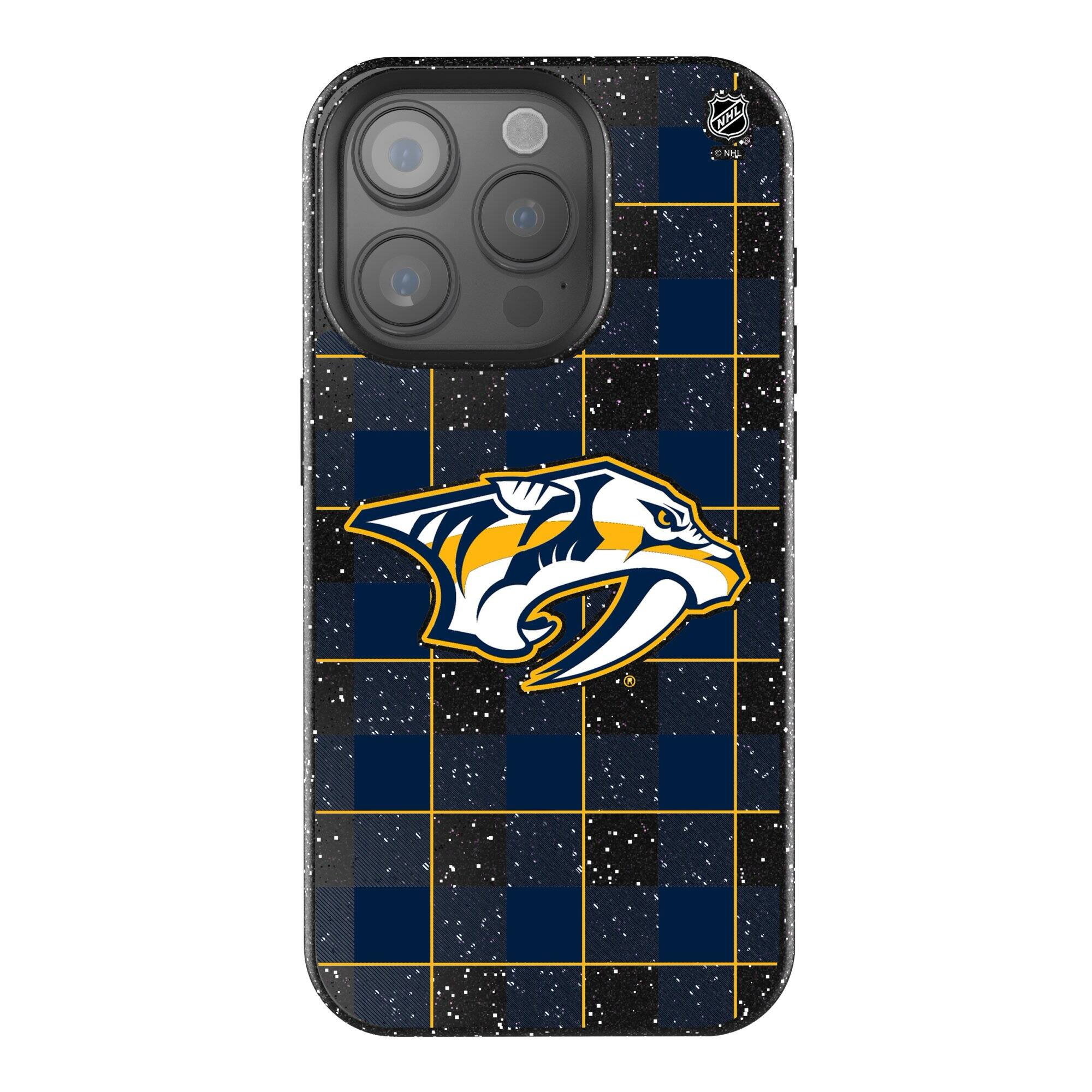 Keyscaper NHL Nashville Predators Plaid Bling iPhone Case 14 Black ...