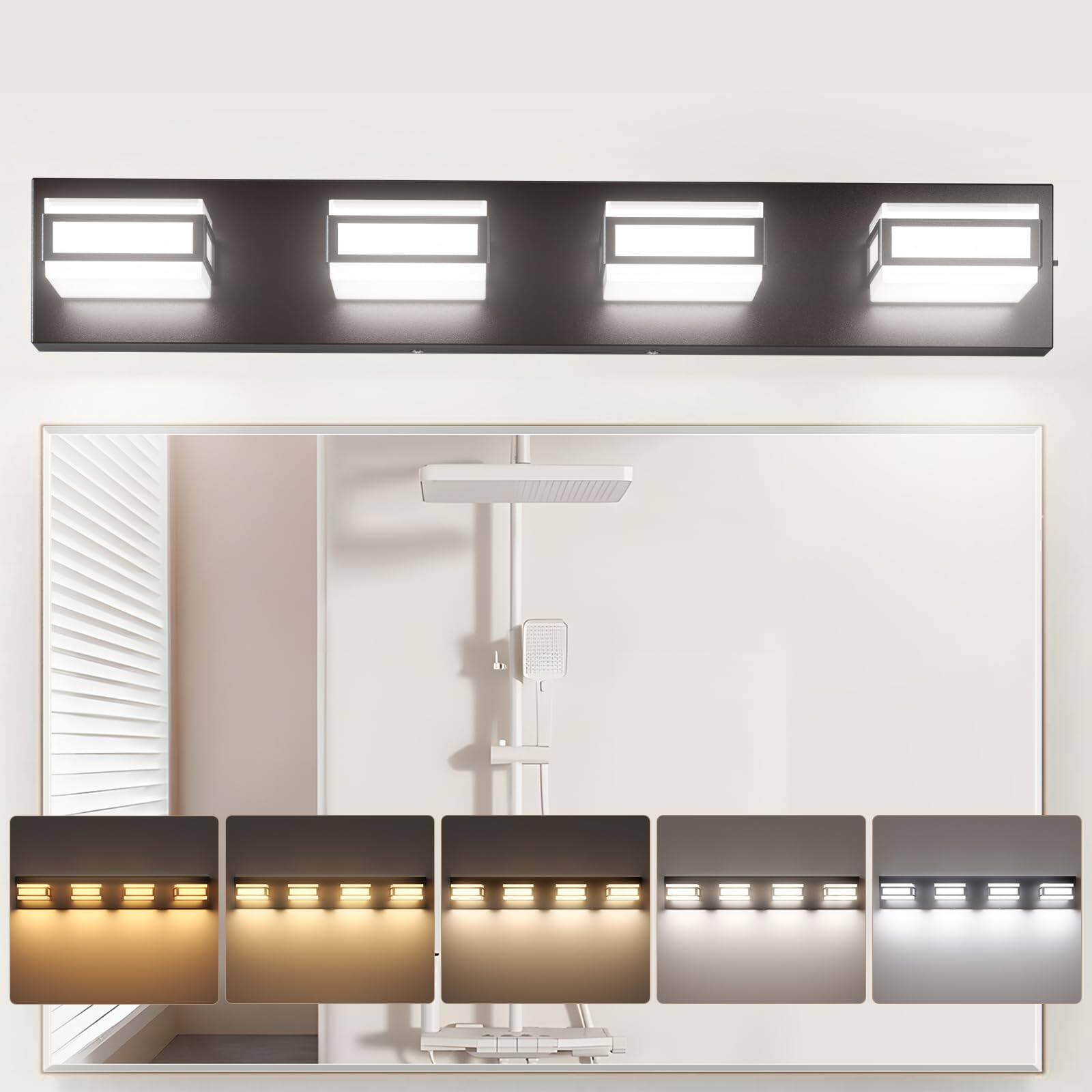 Reds Spade Led Bathroom Vanity Light Fixture Dimmable cct Modern ...