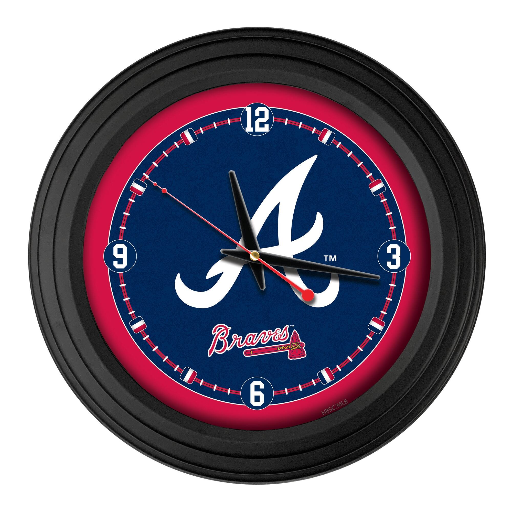 Holland Bar Stool Co. Atlanta Braves 15" Traditional Wall Clock Black ...