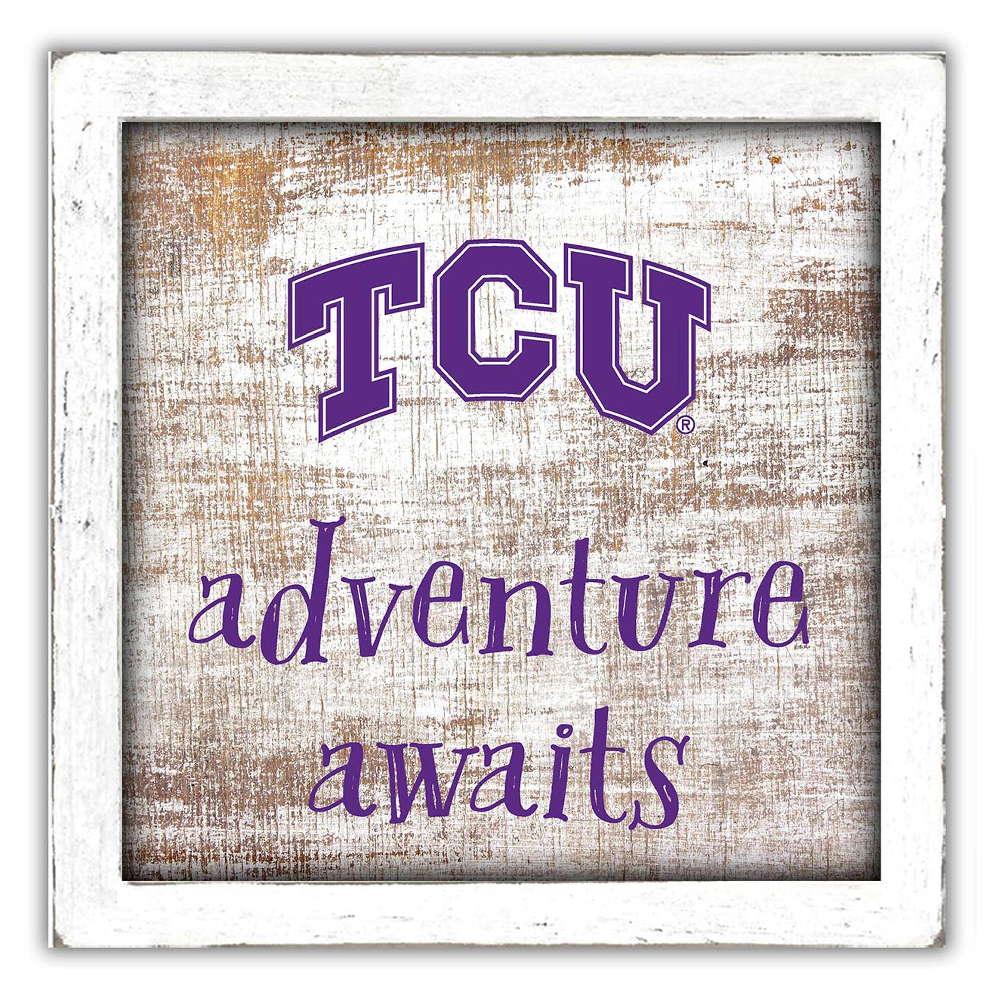 Fan Creations TCU Horned Frogs 14'' x 13'' Adventure Awaits Money Box ...